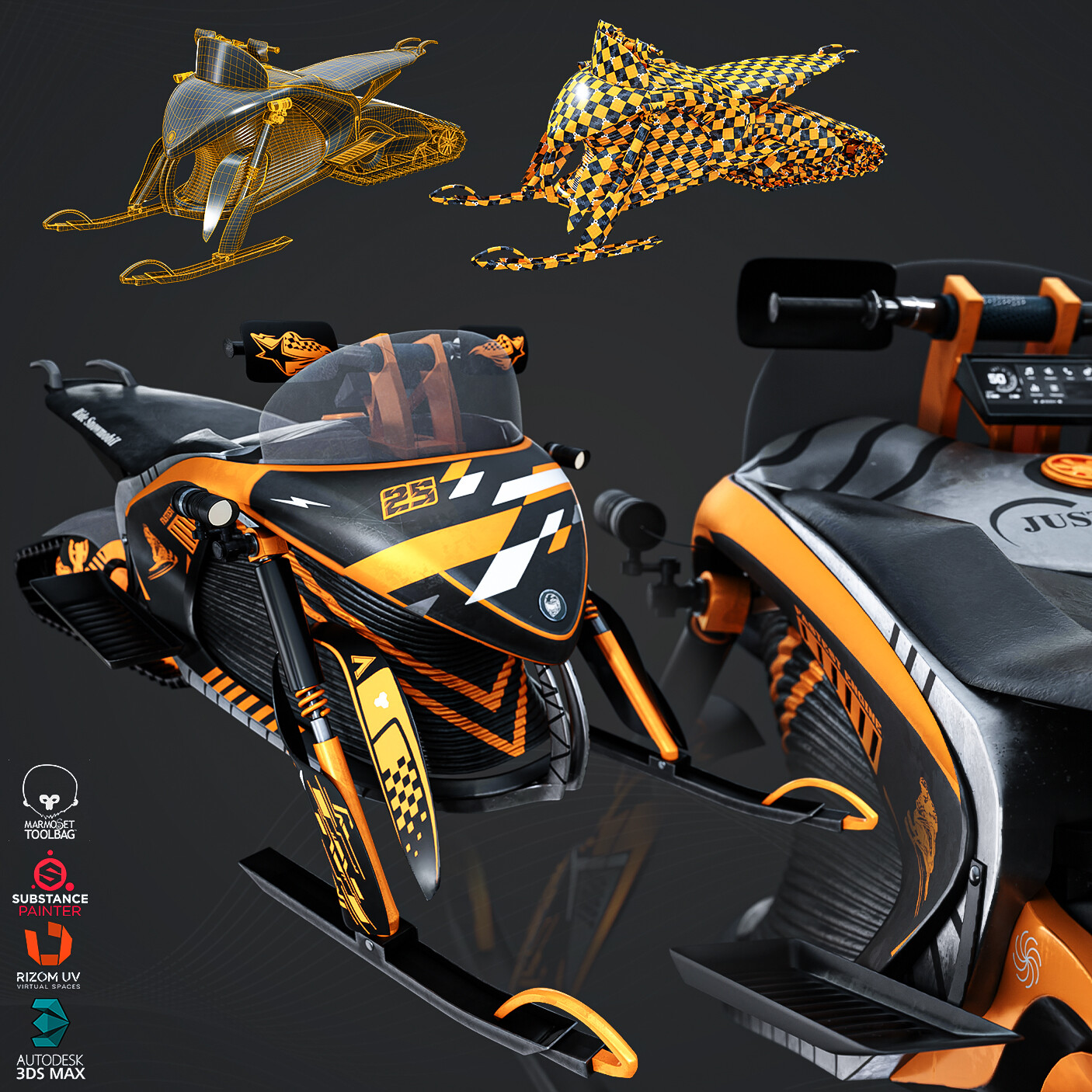 ArtStation - snowmobile hardsurafec