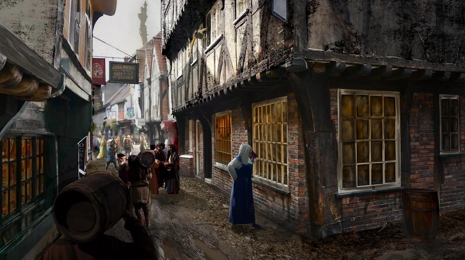 Meg Turner - The Streets of Ankh-Morpork: Concept Visual
