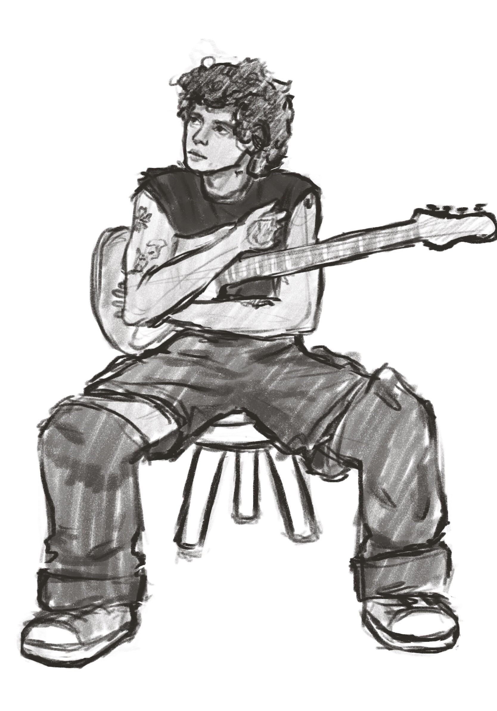 ArtStation - Sketch of Dominic Fike