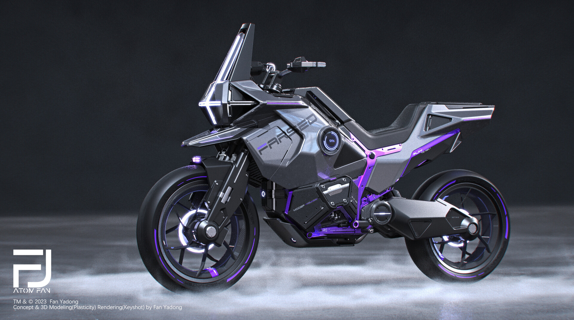 ArtStation - scifi ADV motorcycle
