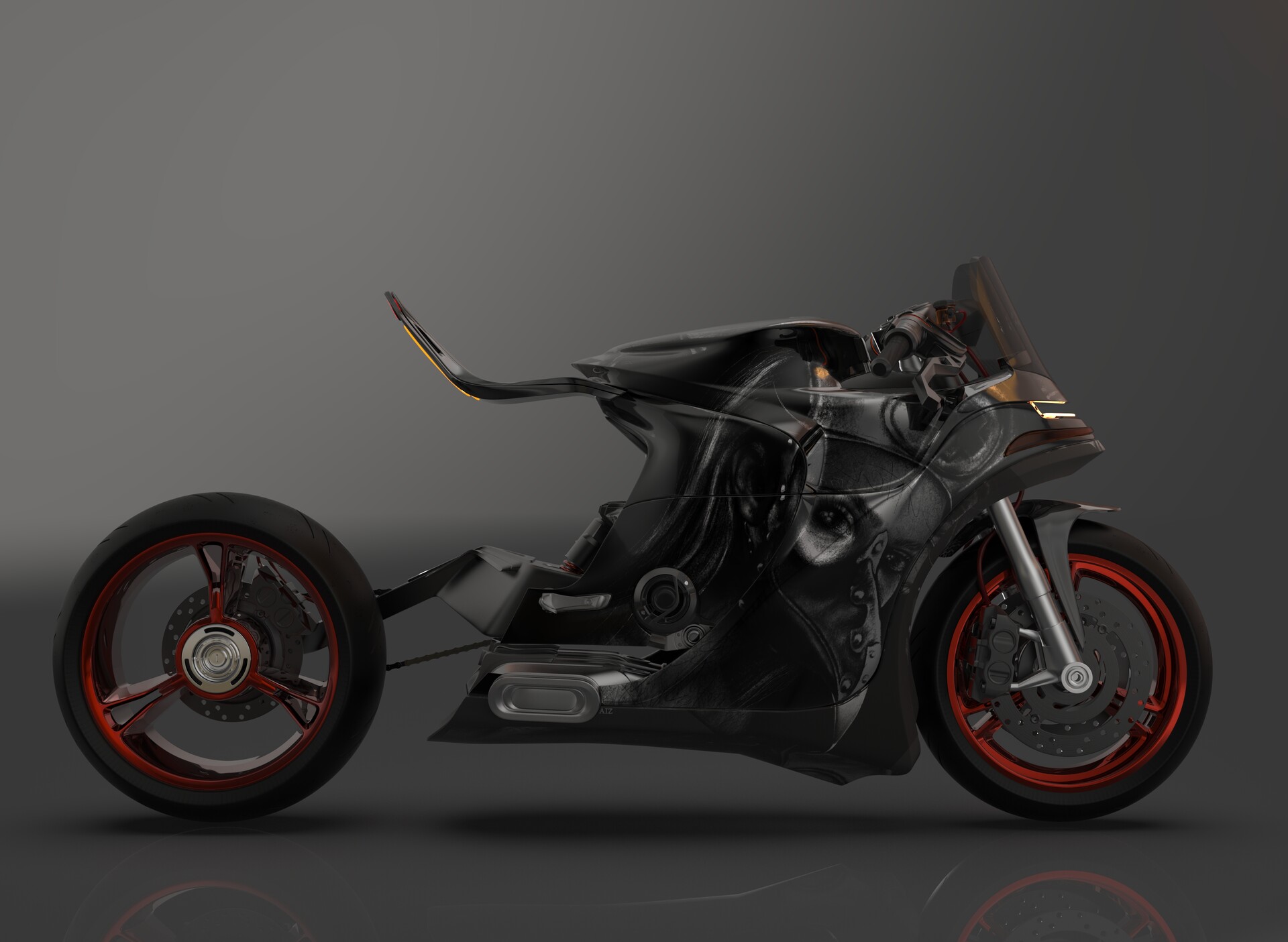 ArtStation - My personal Motorcycle project (version #2)