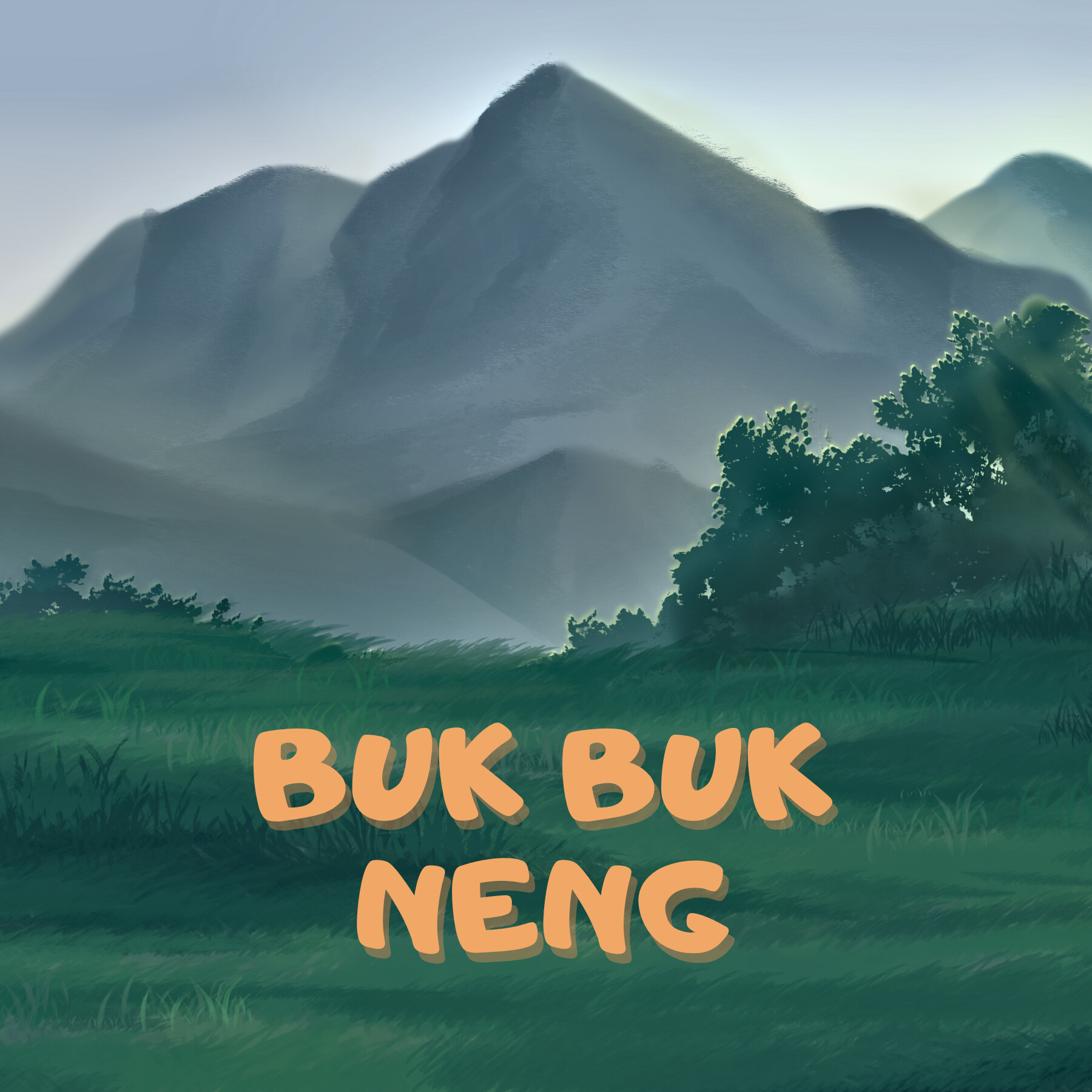 ArtStation - Grassfield and Mountain - Background