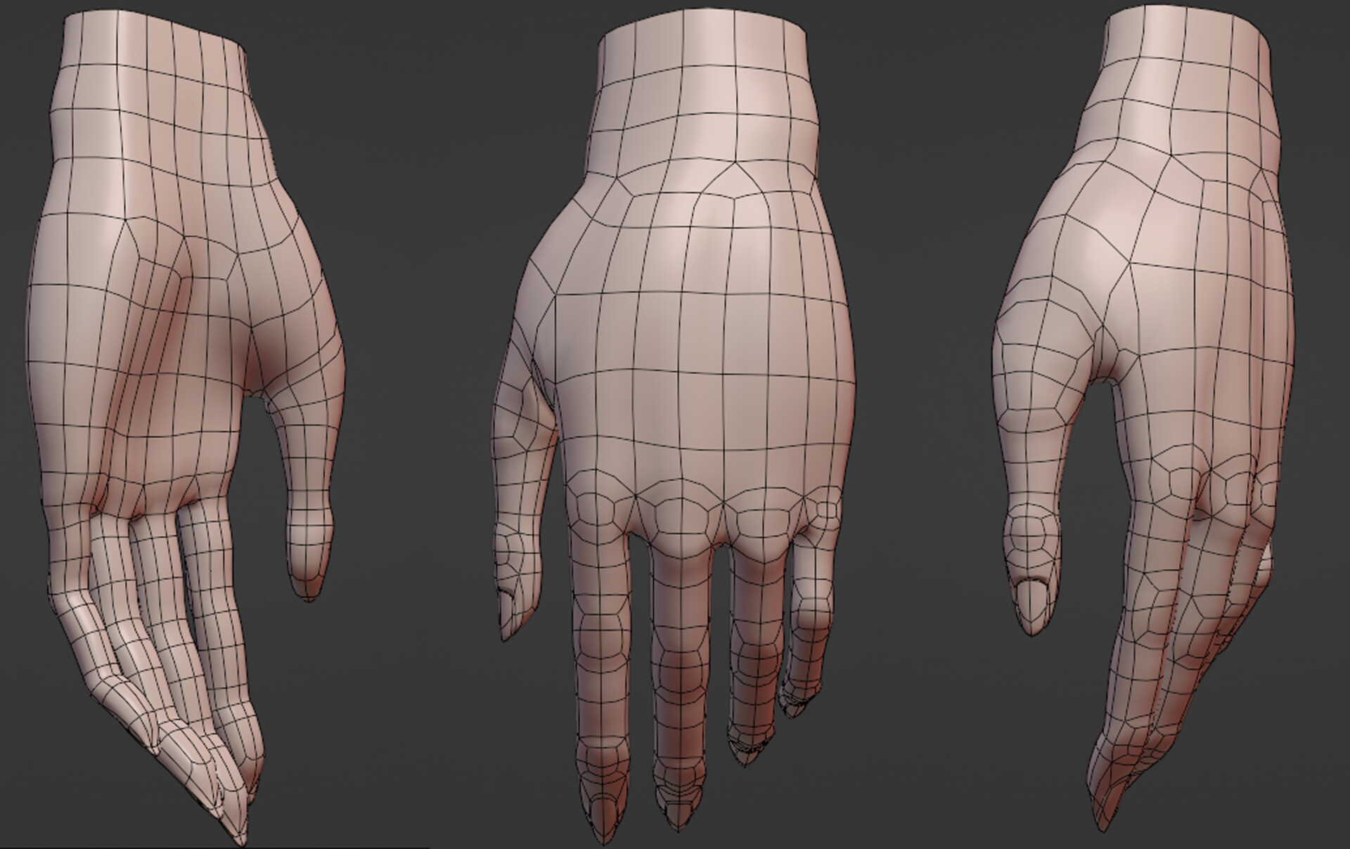 ArtStation - Hand modeling and topology study