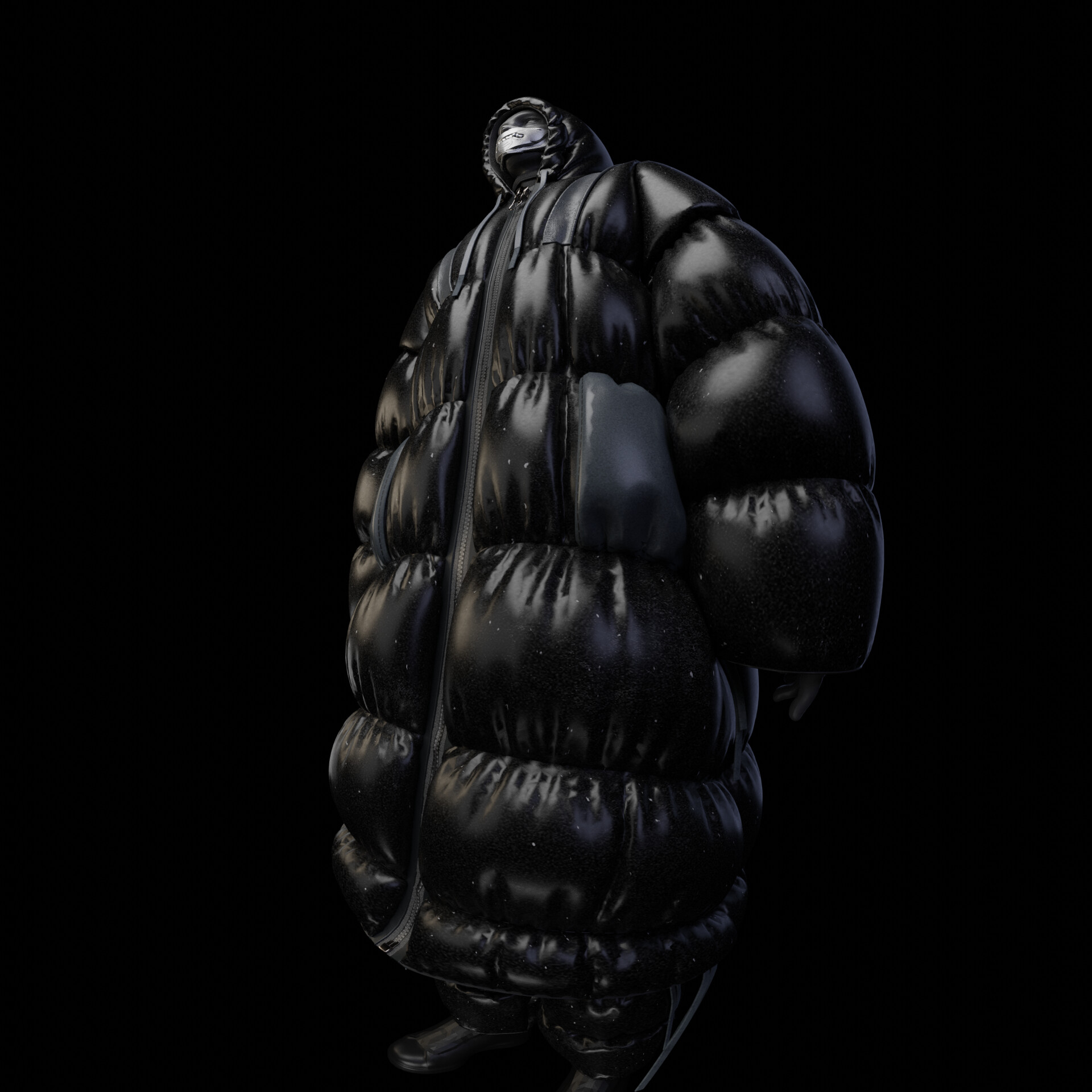ArtStation - Animation of a Huge Puffer Jacket [CLO3D GARMENT, Blender3D]