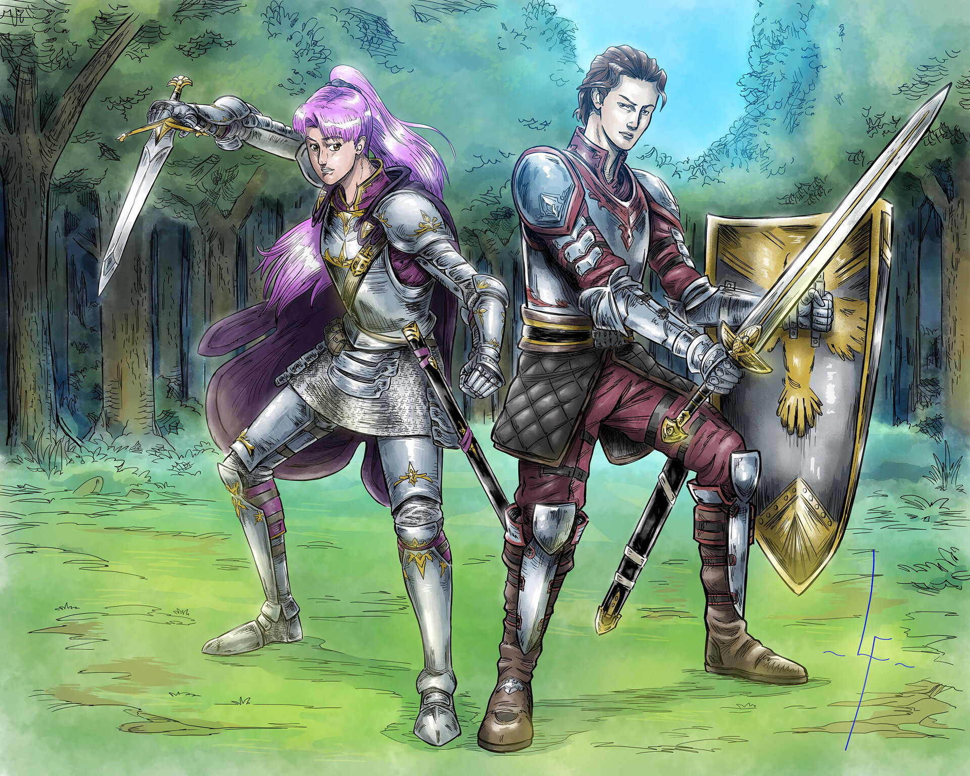 ArtStation - Knight brothers