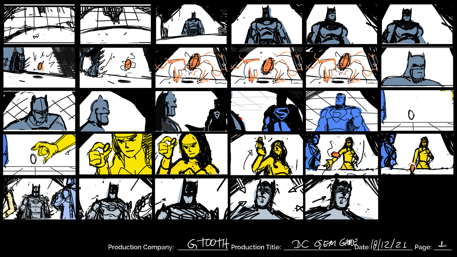 Marcelo Matere - Storyboard - DC Heroes & Villains - Storyboard for ...