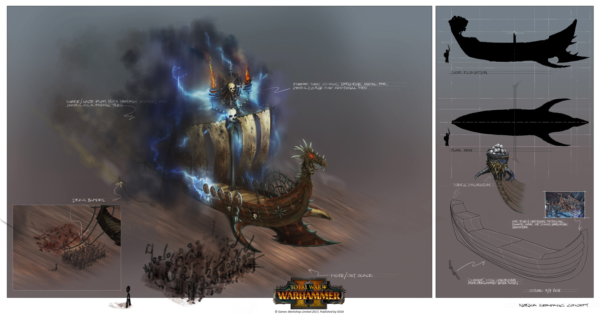 ArtStation - Total War: Warhammer II - Norsca Ships, mood and building ...