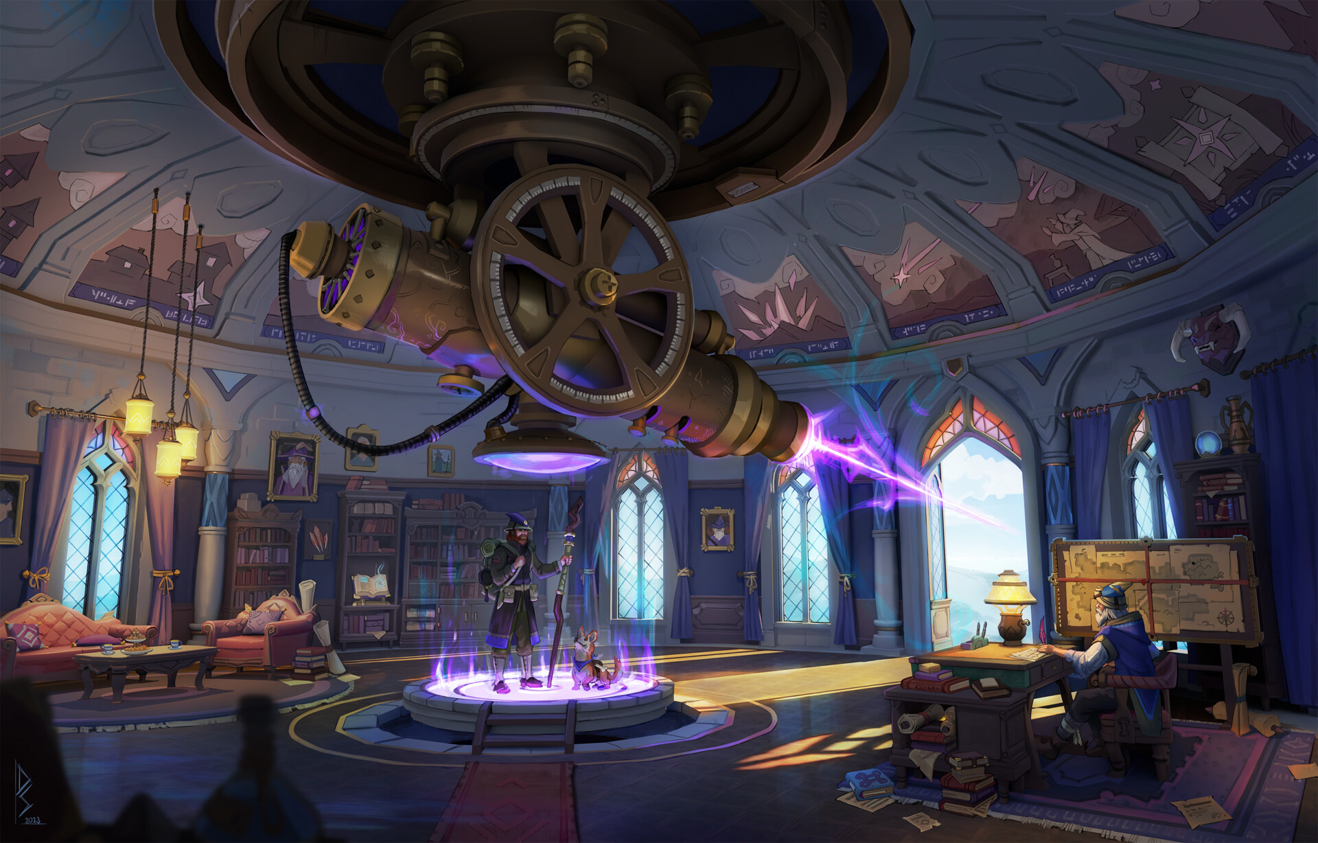 ArtStation - Teleportation hall - the Mage Guild tower