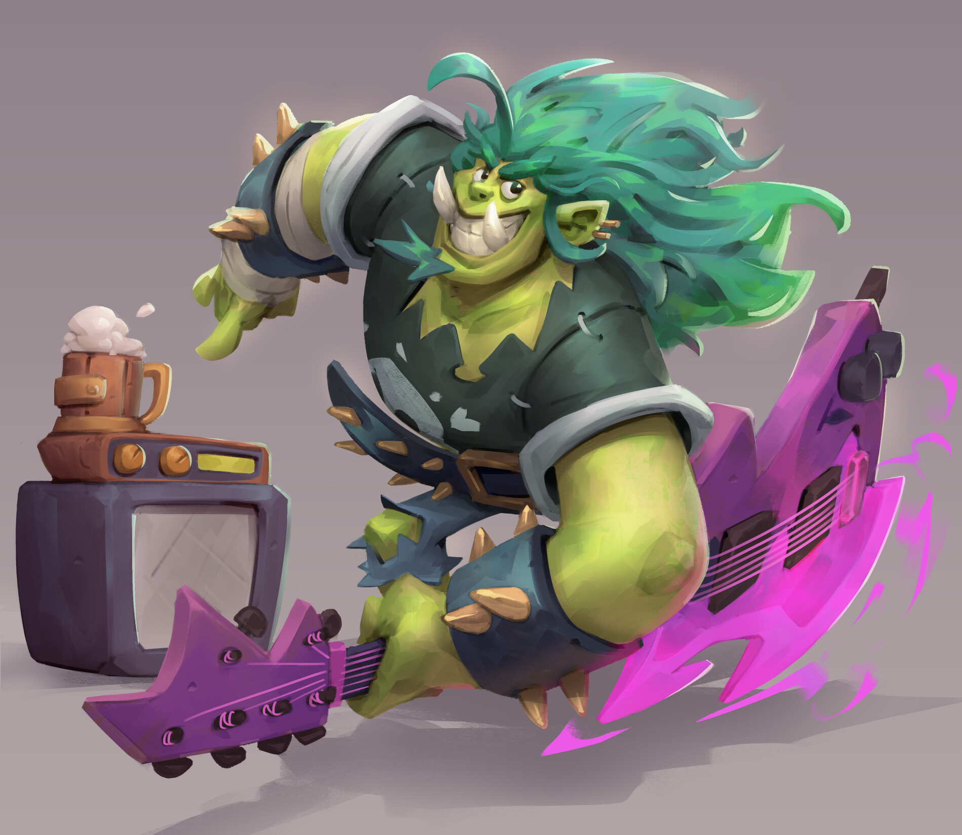 ArtStation - Guitarist Orc