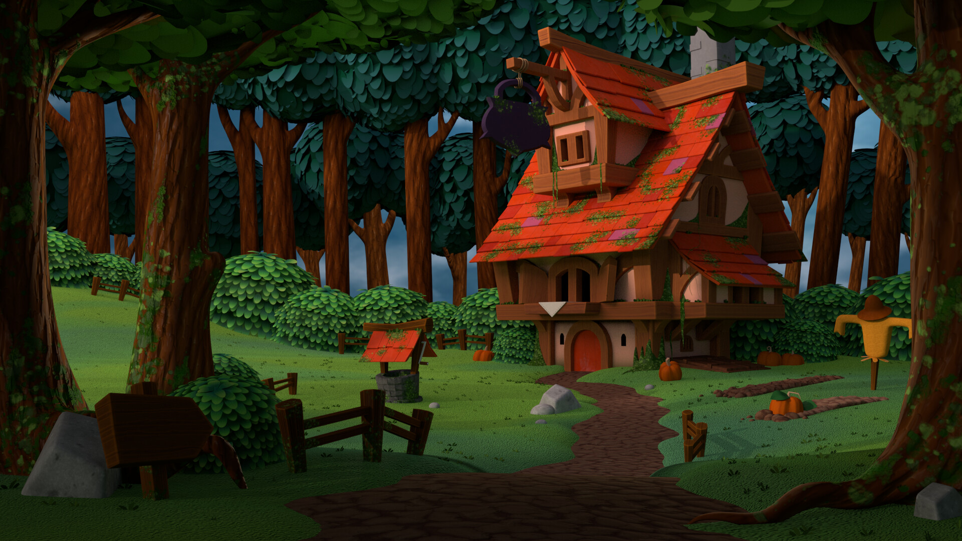 ArtStation - Stylized Witch House