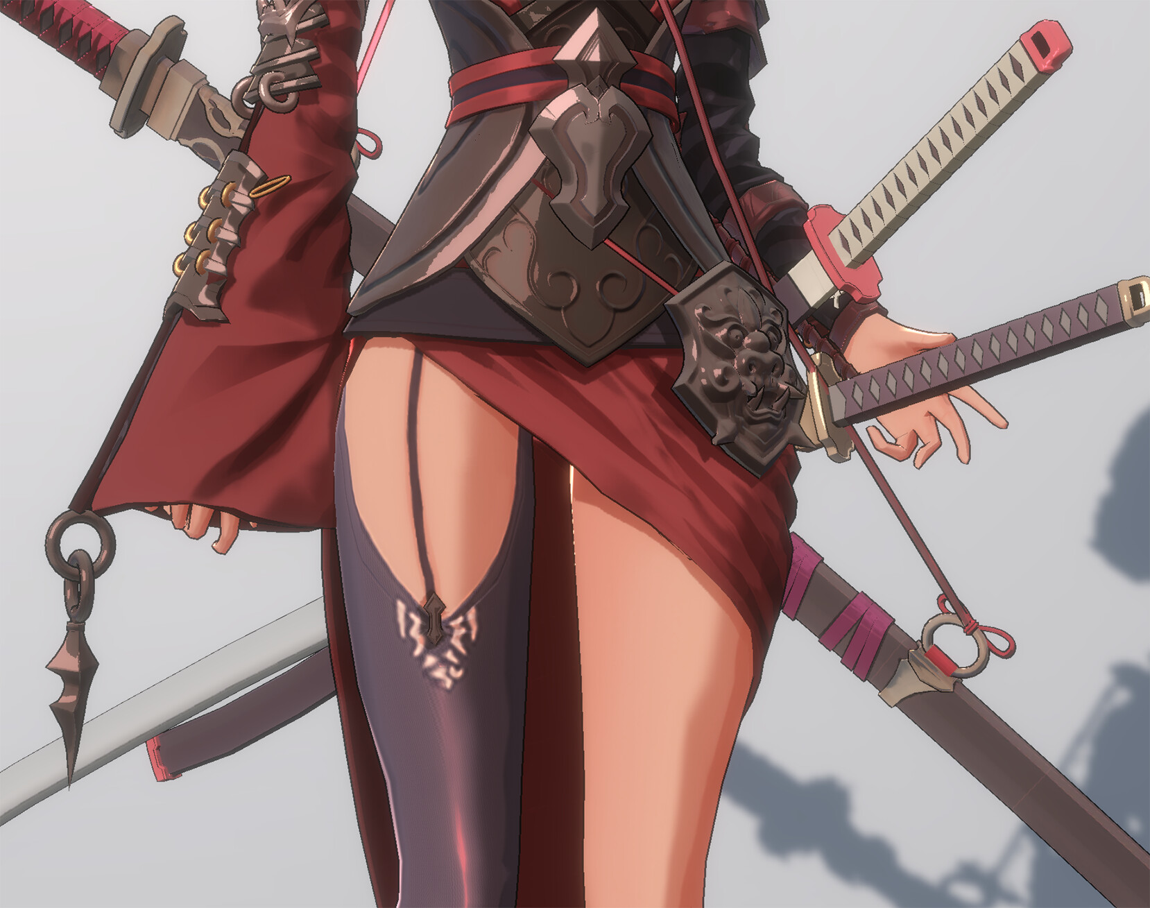 dong ju kim - Samurai girl Fan Art - Bake Hand Paint and PBR+NPR Shader graph study