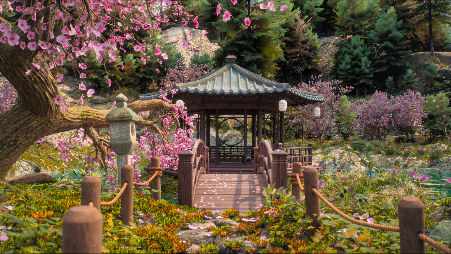 Retry School - Mysterious Japanese Garden: Unreal Engine 5
