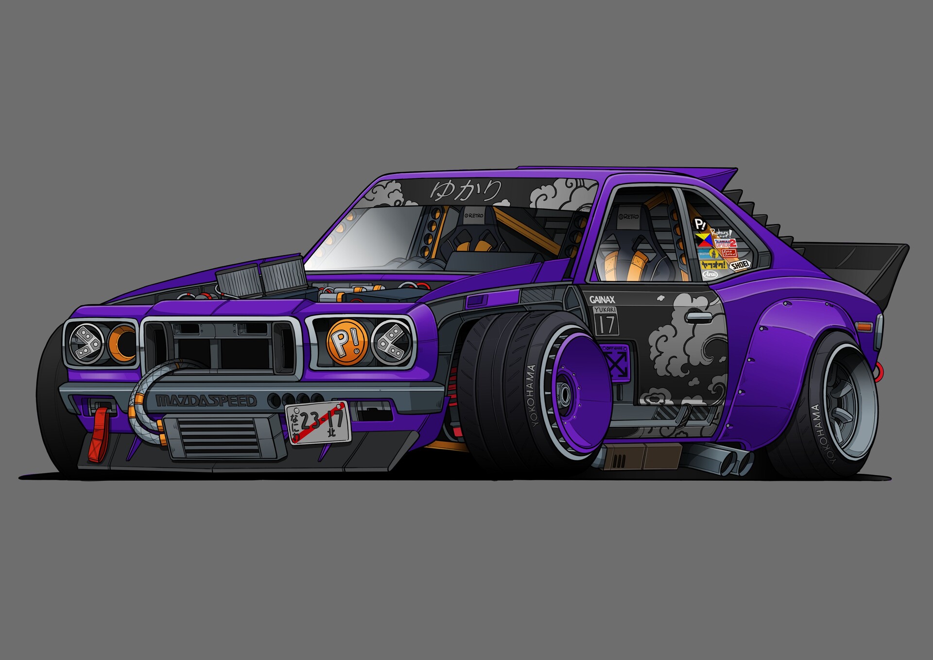 ArtStation - Mazda RX-3 Custom