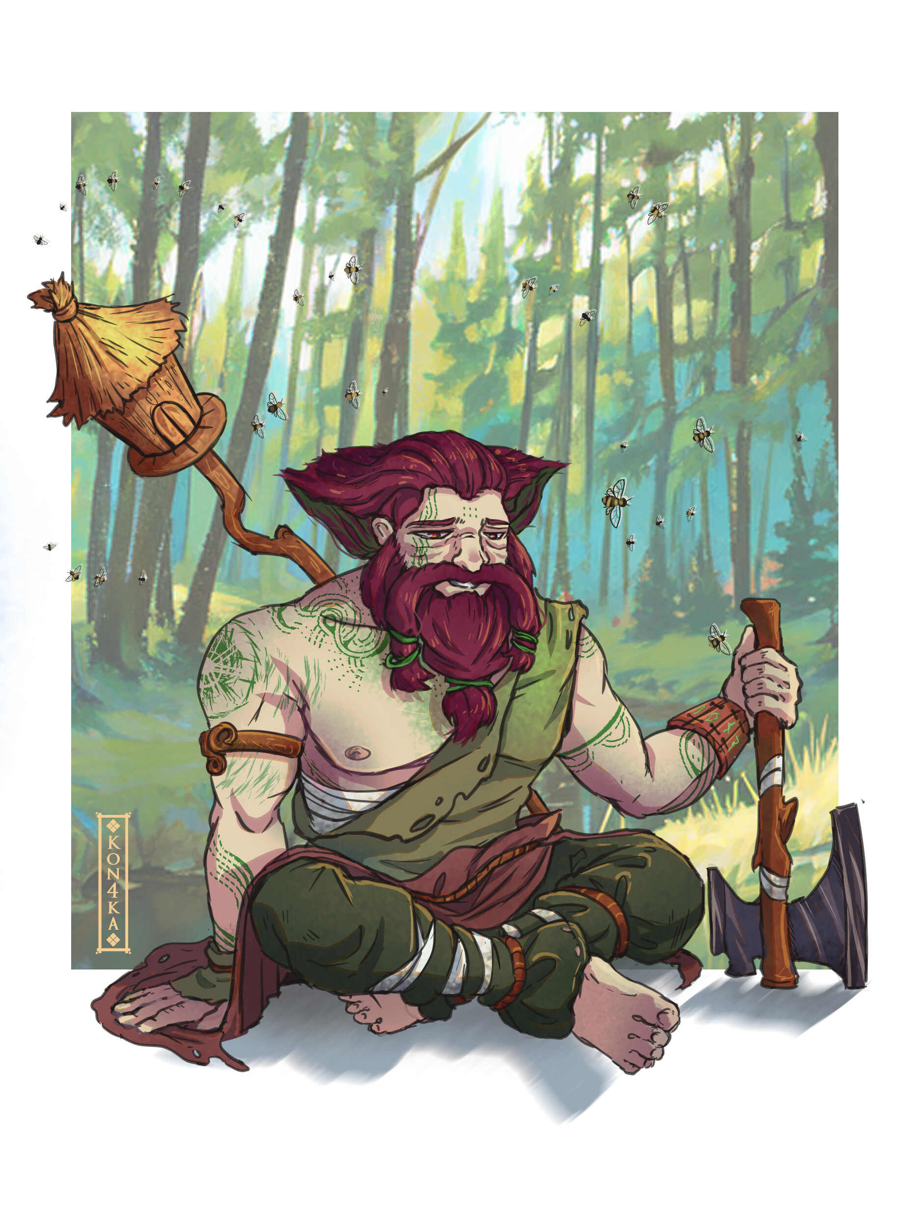 Kon4ka Rina - DnD Character Design - Druid #2