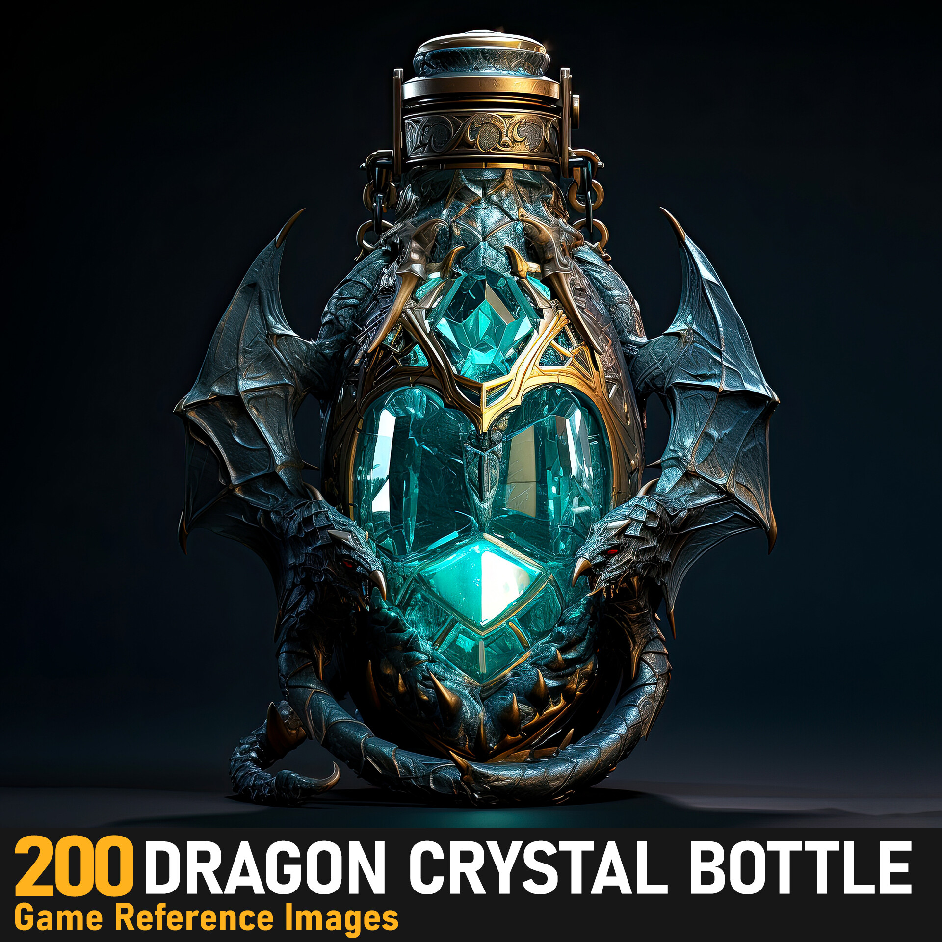 ArtStation - Dragon Crystal Bottle|4K Reference Images