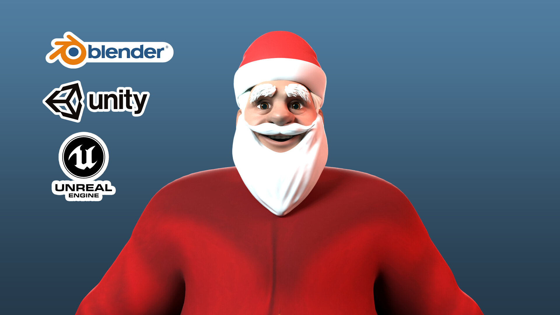 ArtStation - cartoon Santa Claus Low-poly 3D model