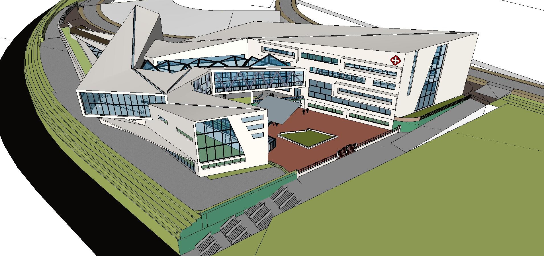 fumaxliu - Sketchup City social Building-Hospital -02