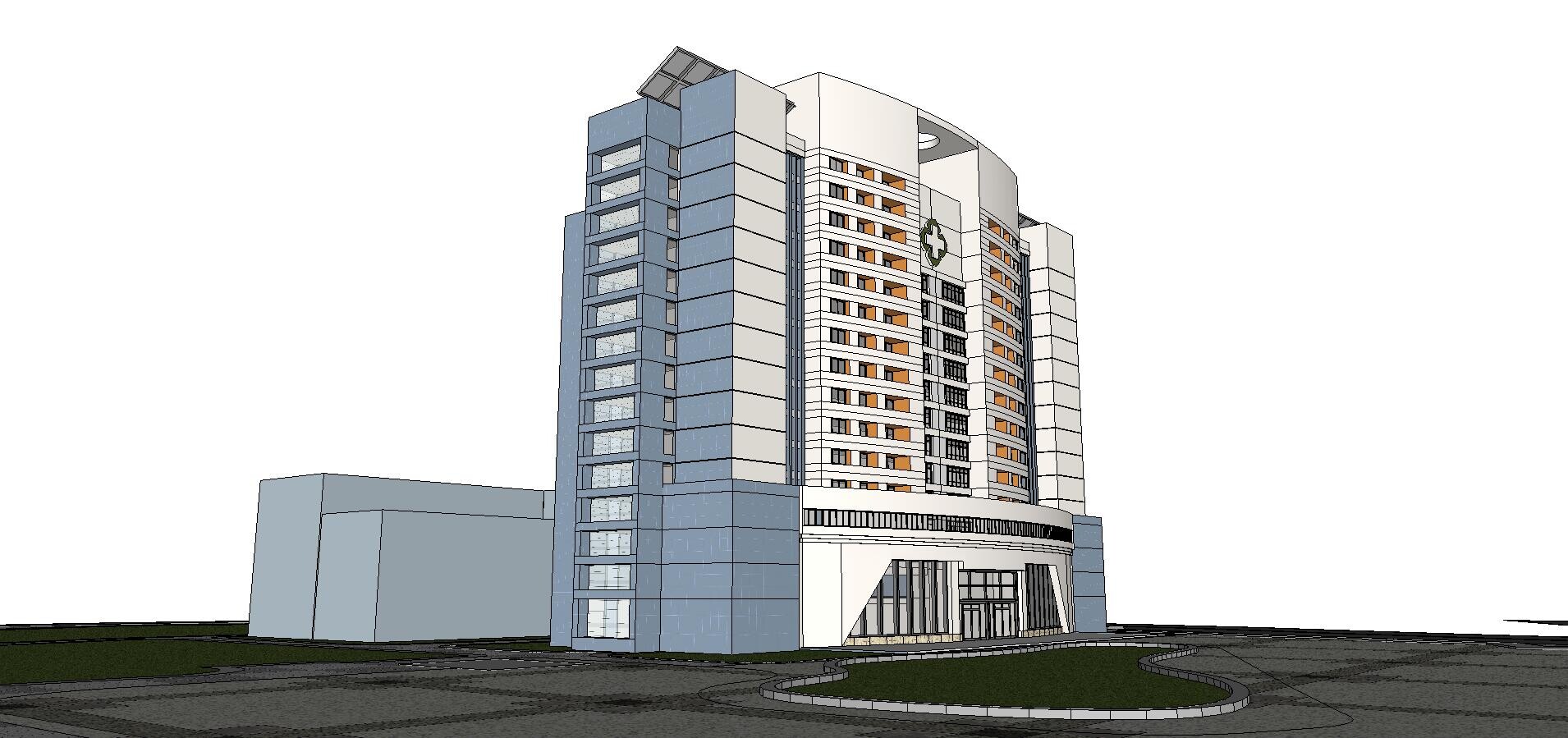 fumaxliu - Sketchup City social Building-Hospital -06