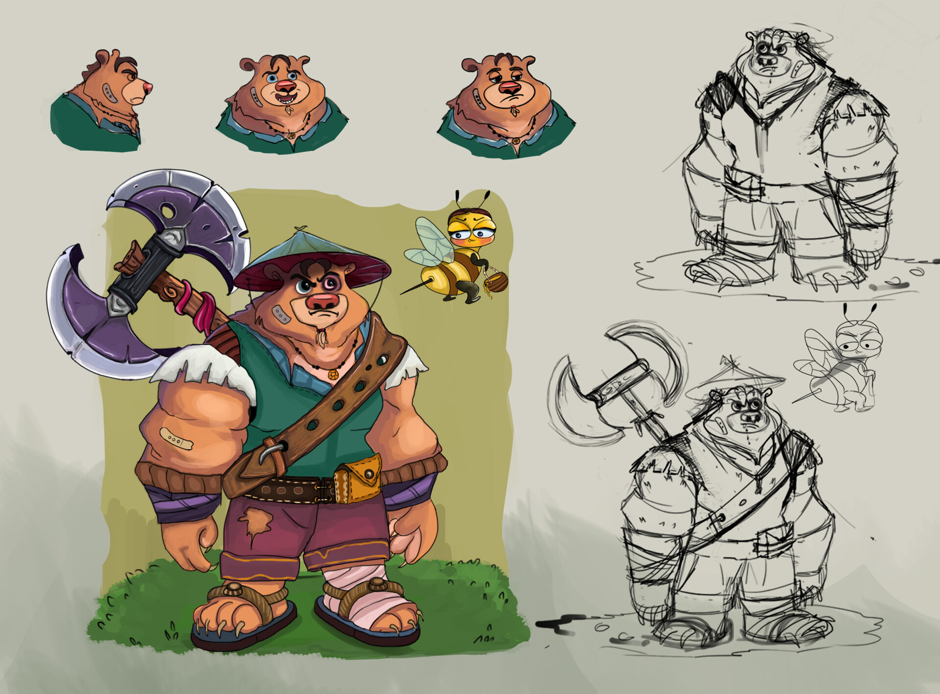 ArtStation - Roari bear charcterstics intro