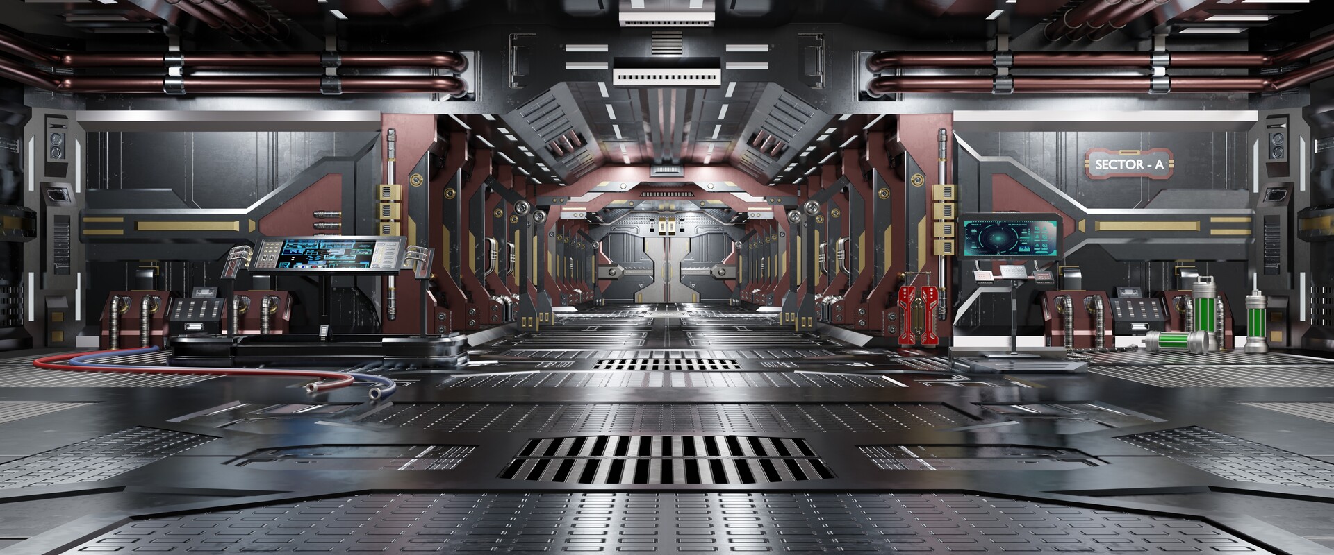 ArtStation - Sci-Fi Modular Spaceship Interior Design