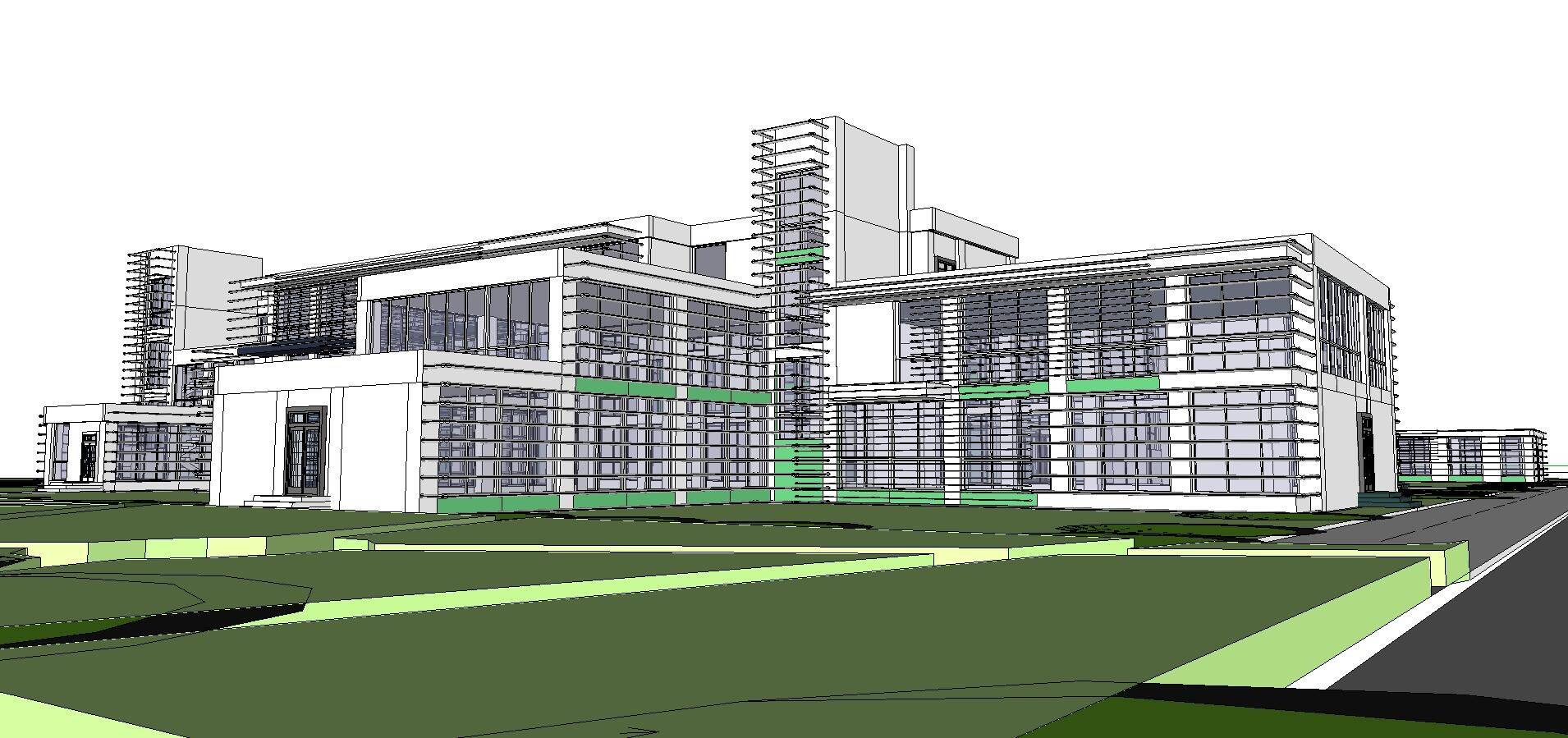 fumaxliu - Sketchup City social Building-Hospital -029