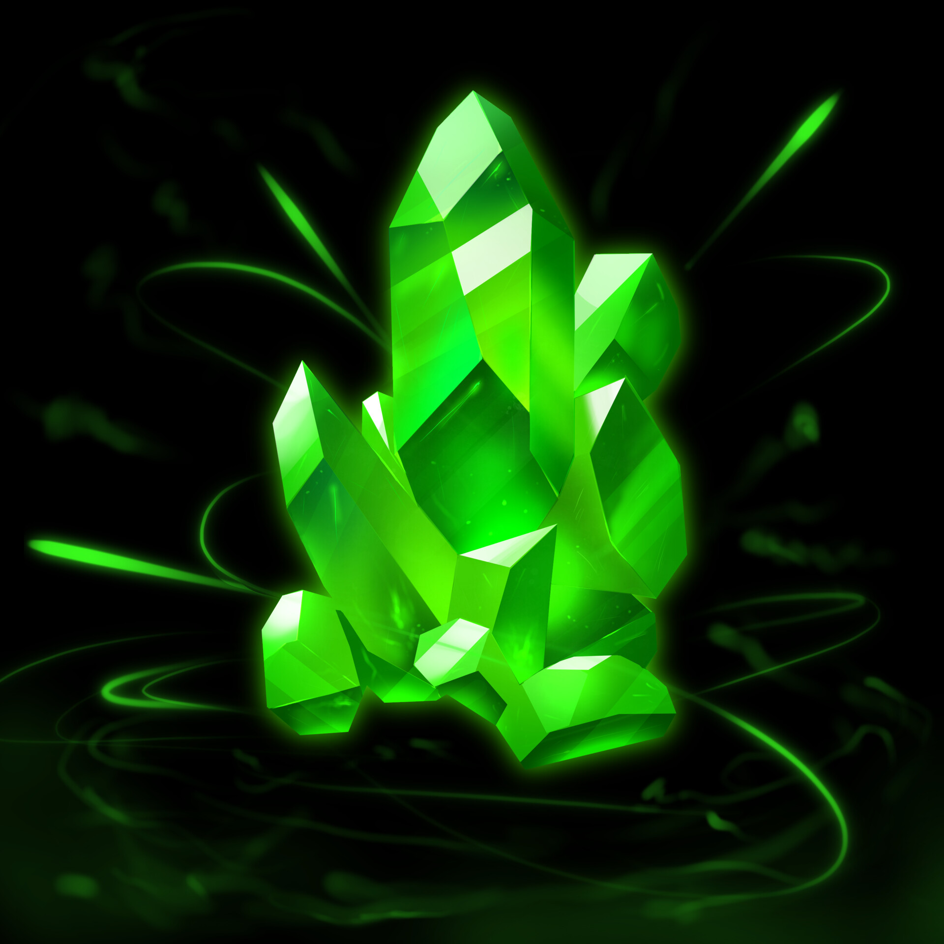 ArtStation - Green Magic Crystal
