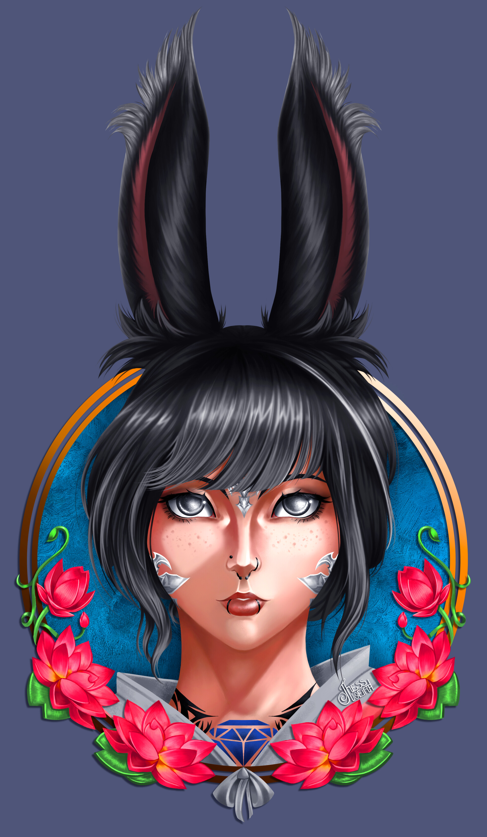 ArtStation - FFXIV - Lotus Bunny Girl