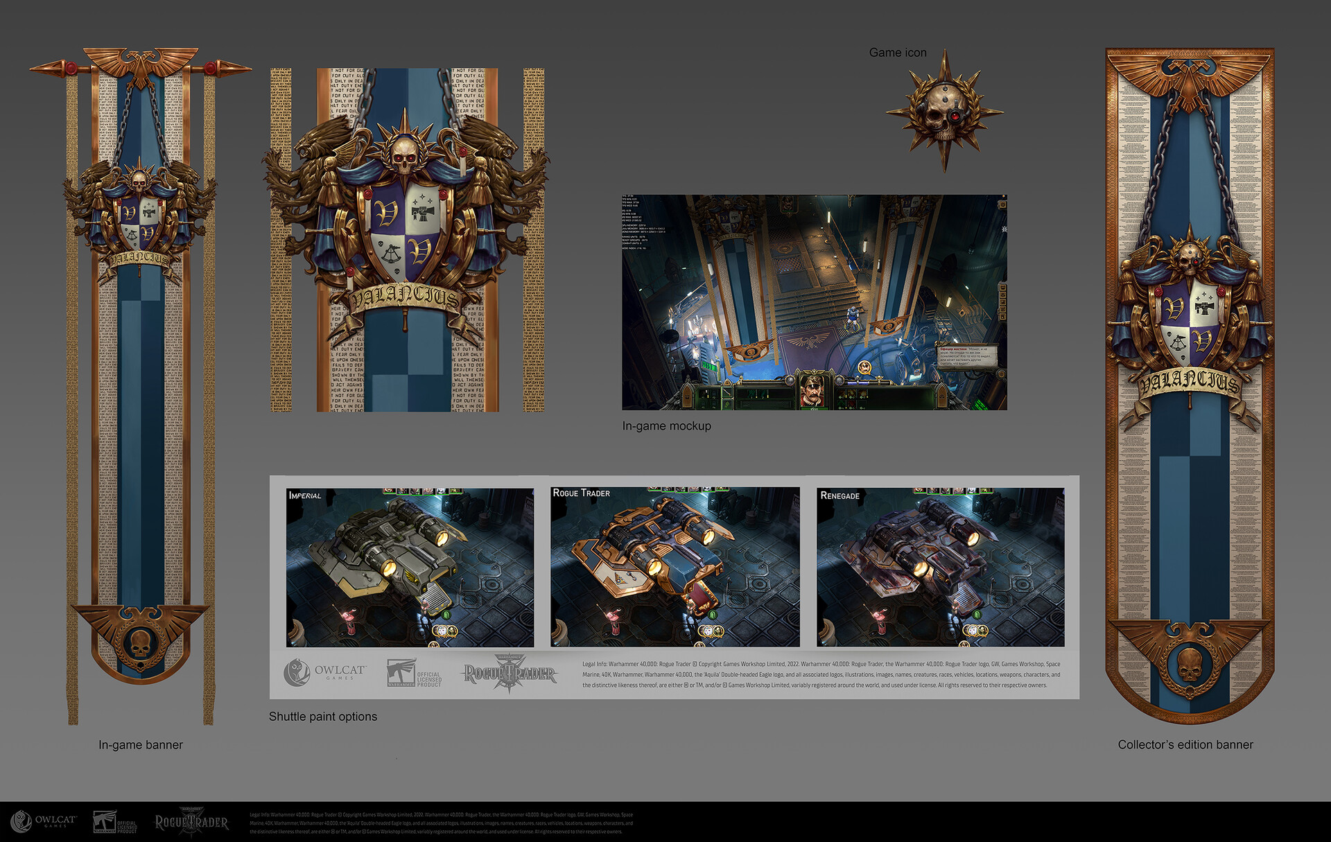 Ilia Bodaikin - Warhammer 40,000: Rogue Trader - Banners and crests.