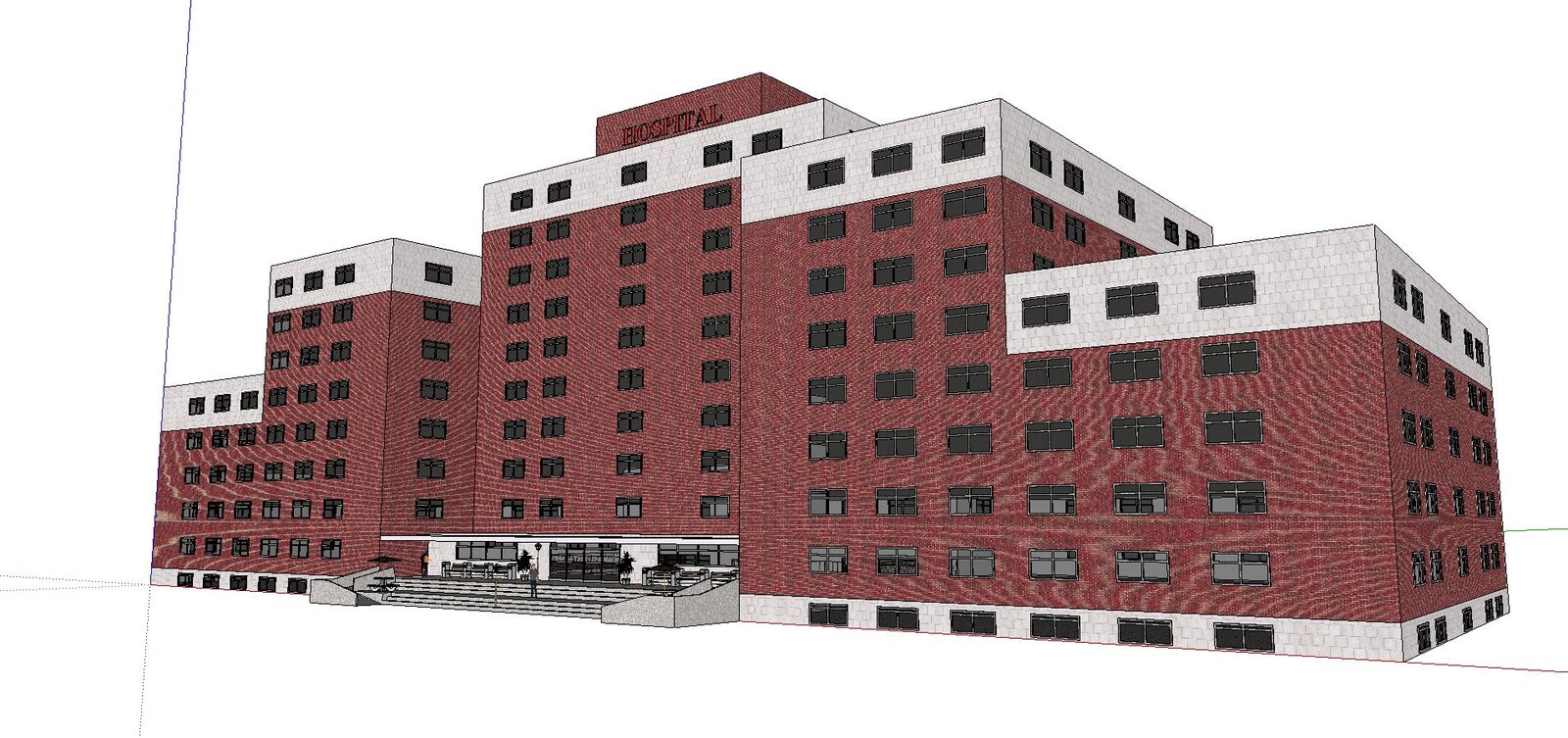 fumaxliu - Sketchup City social Building-Hospital -048