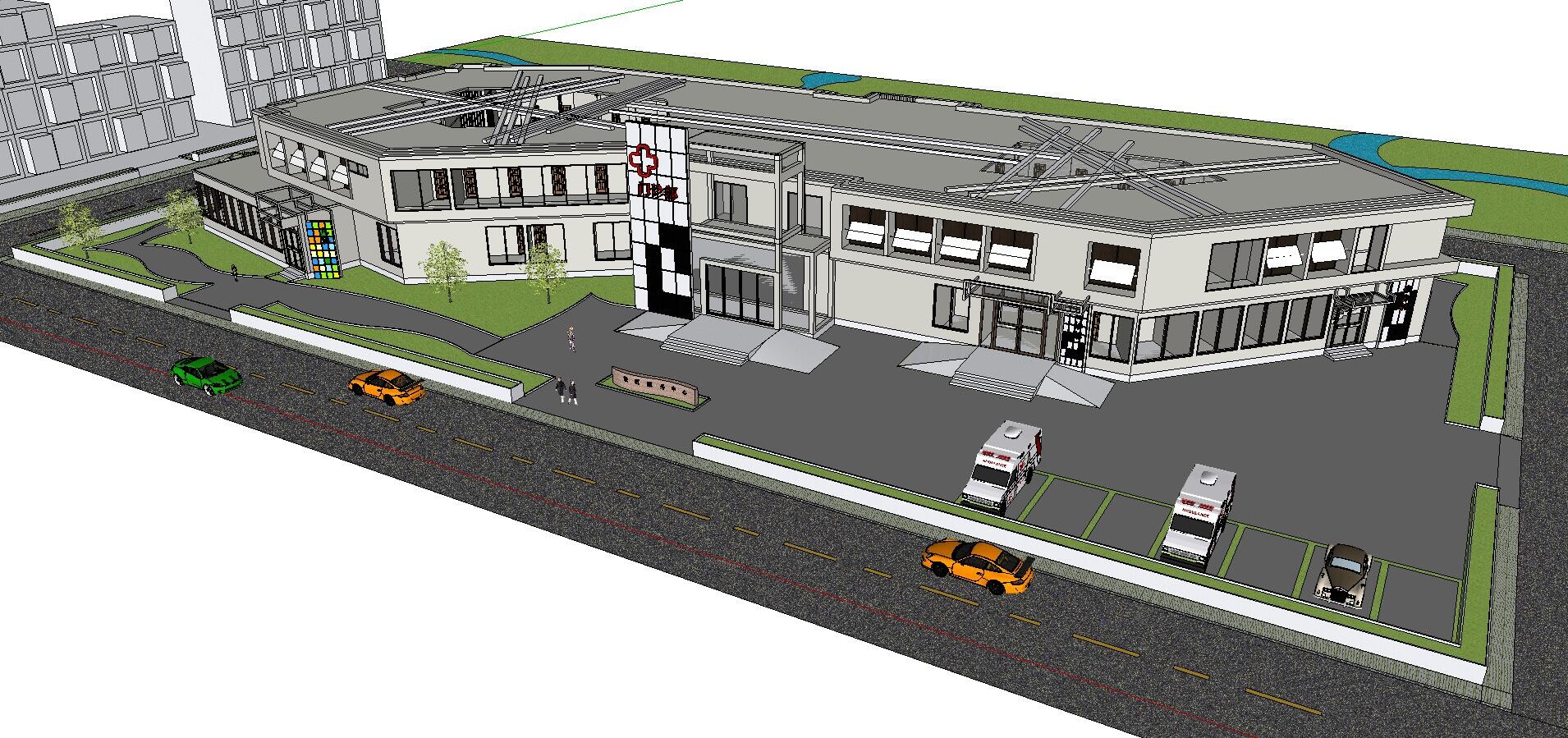 fumaxliu - Sketchup City social Building-Hospital -062