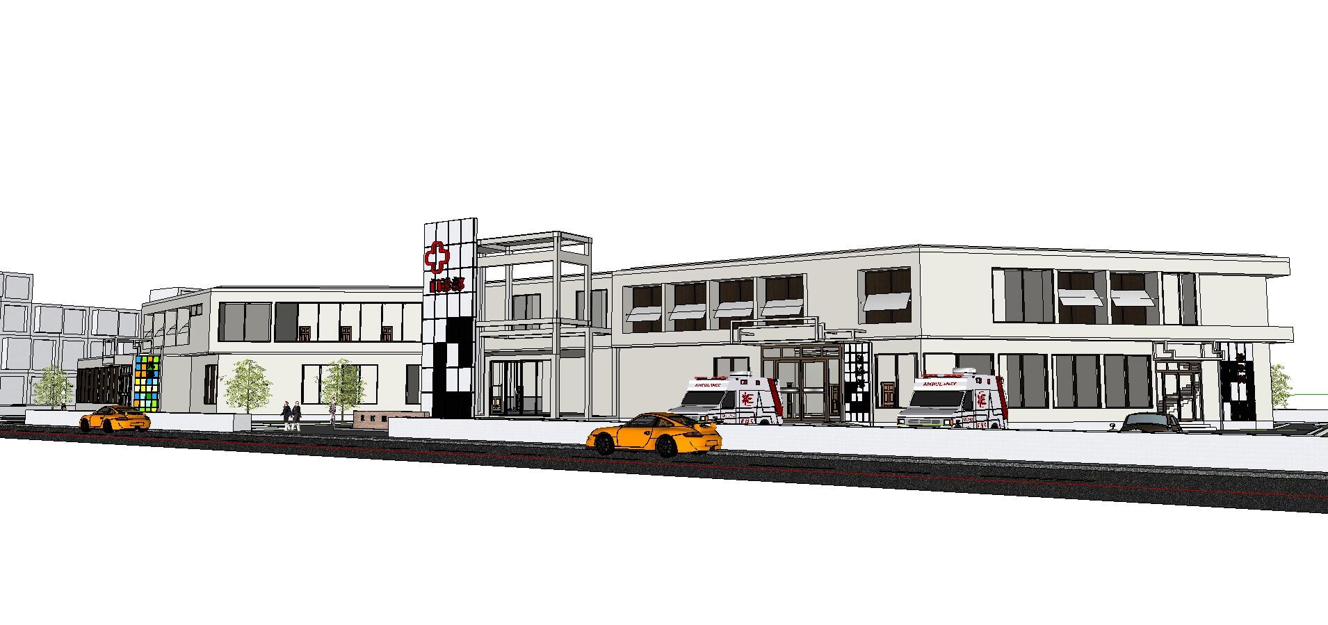 fumaxliu - Sketchup City social Building-Hospital -062
