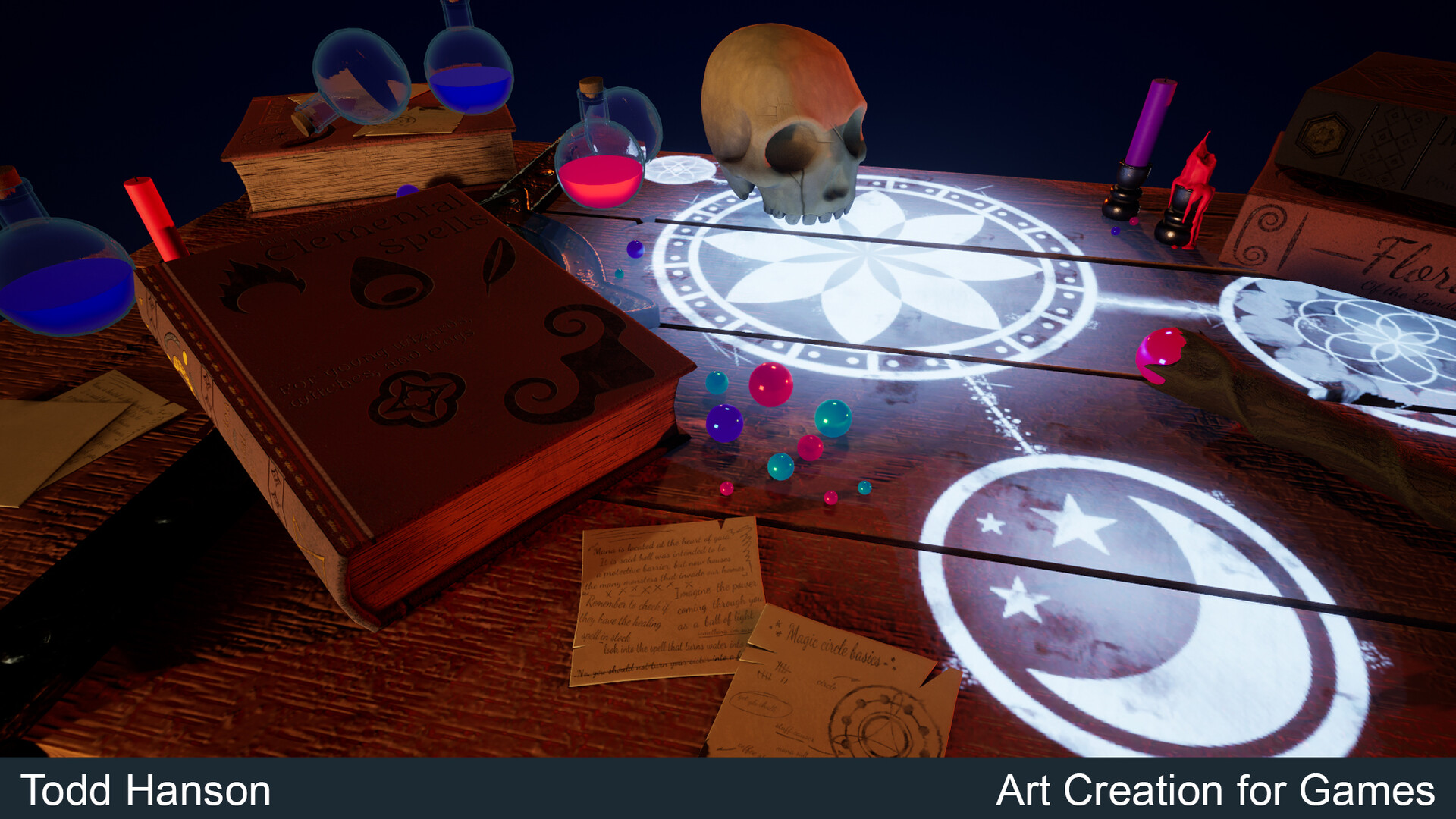 ArtStation - A Magic Student's Desk