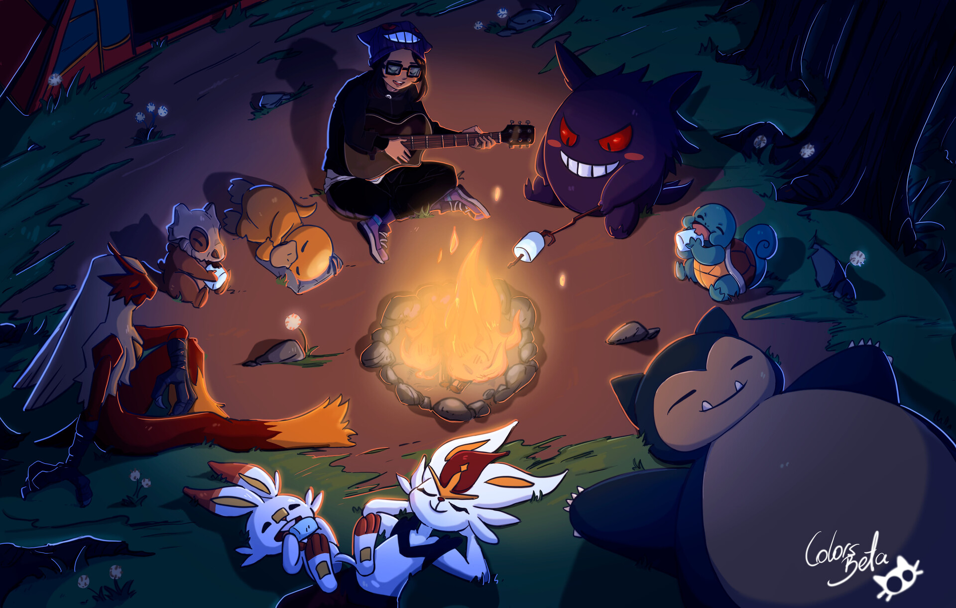 ArtStation - Comisión, Pokémon grupal