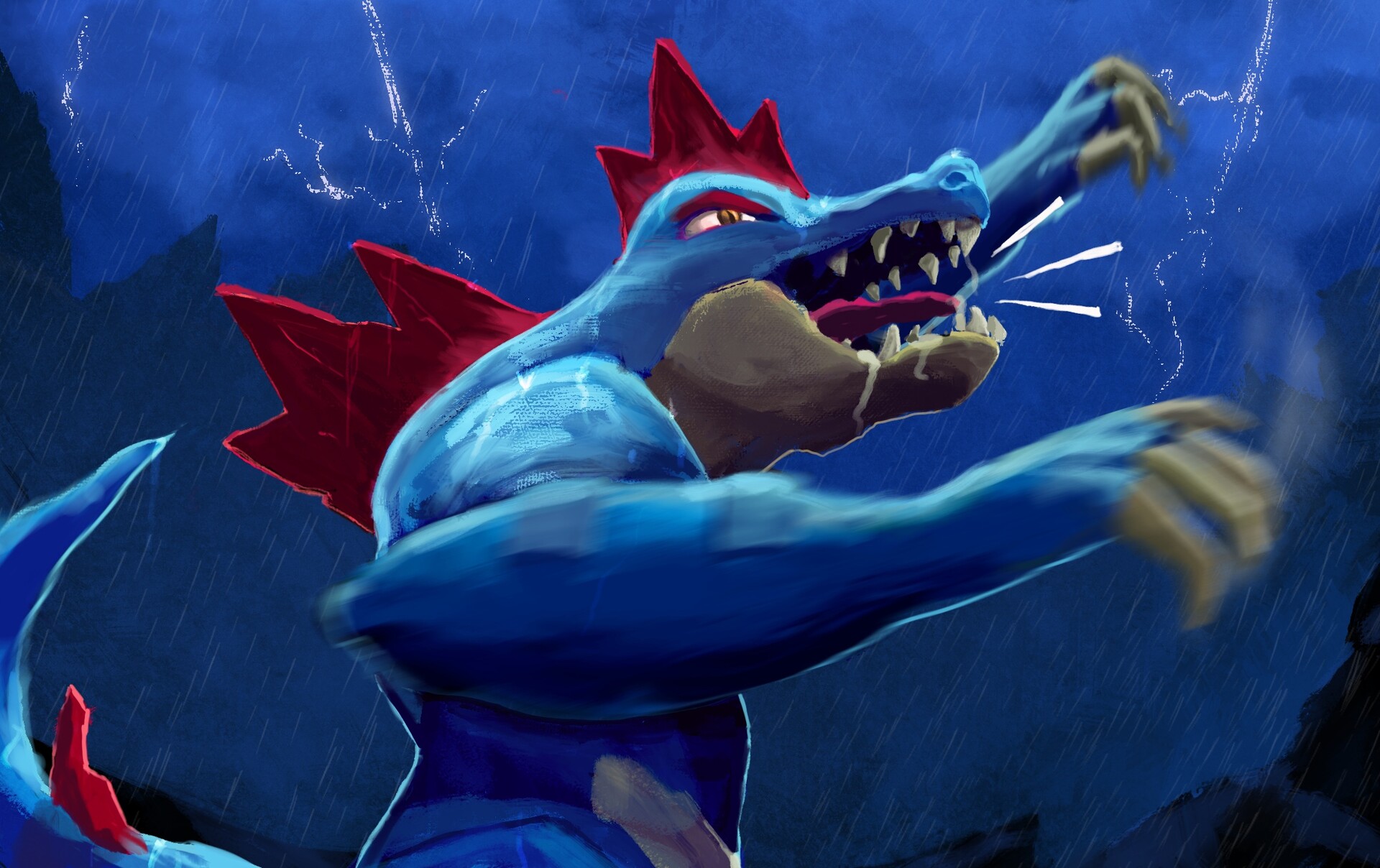 keanu.draws - Feraligatr Fan Art
