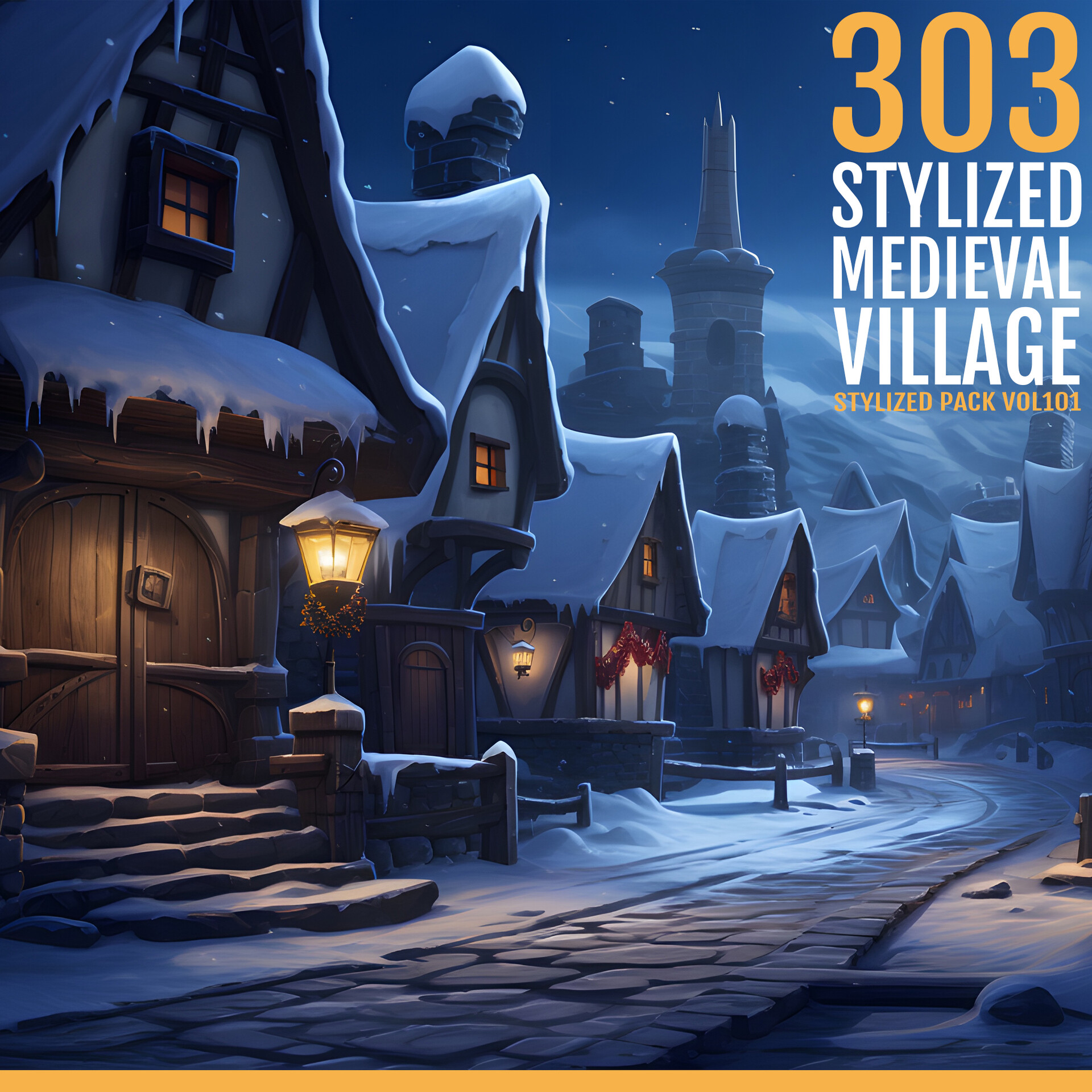 ArtStation - 303 Stylized Medieval Village VOL101