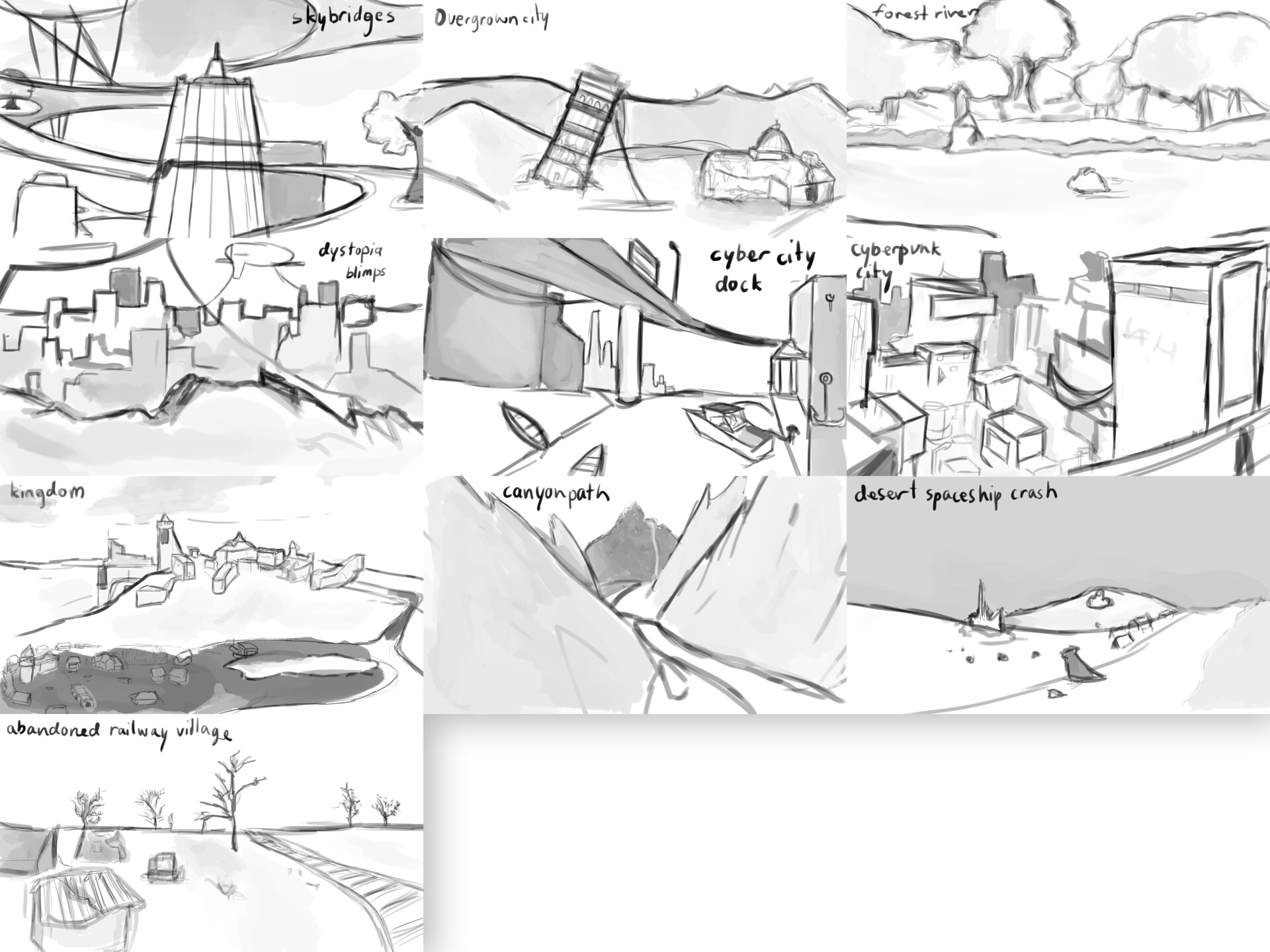 ArtStation - Concept Art Thumbnails for Environments