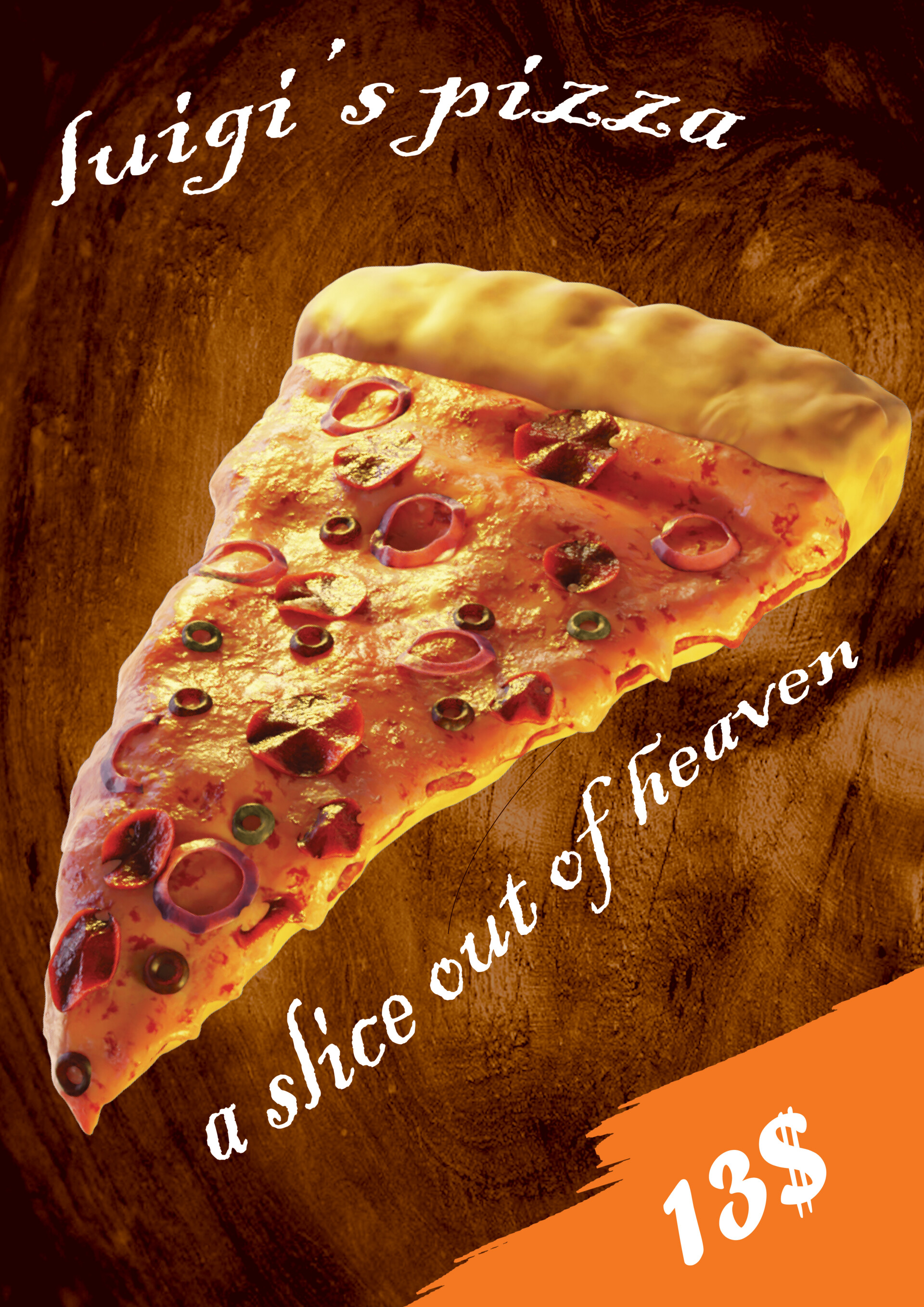 ArtStation - luigi's pizza - a poster for my enterance exam