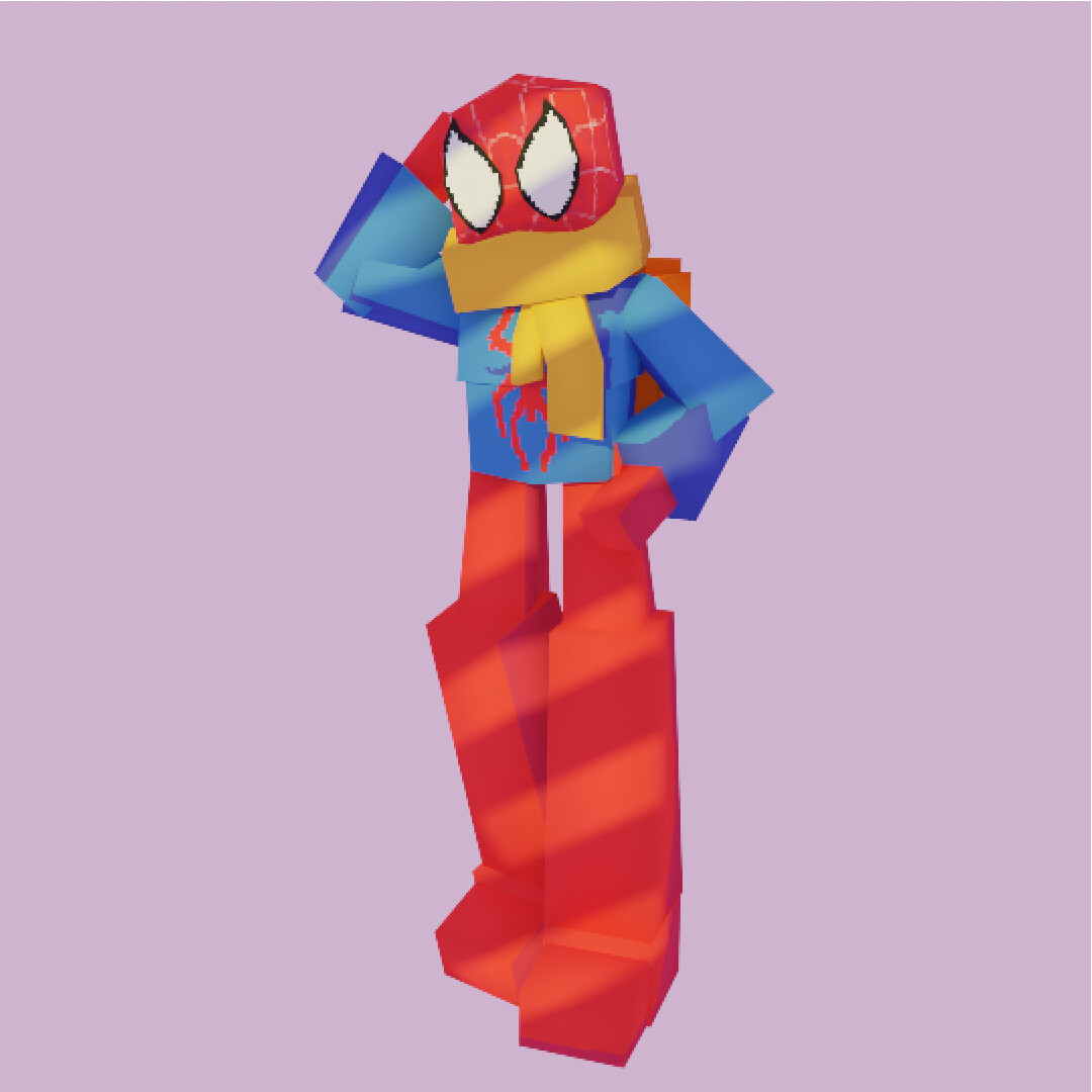 ArtStation - Custom Low Poly Spider-Man