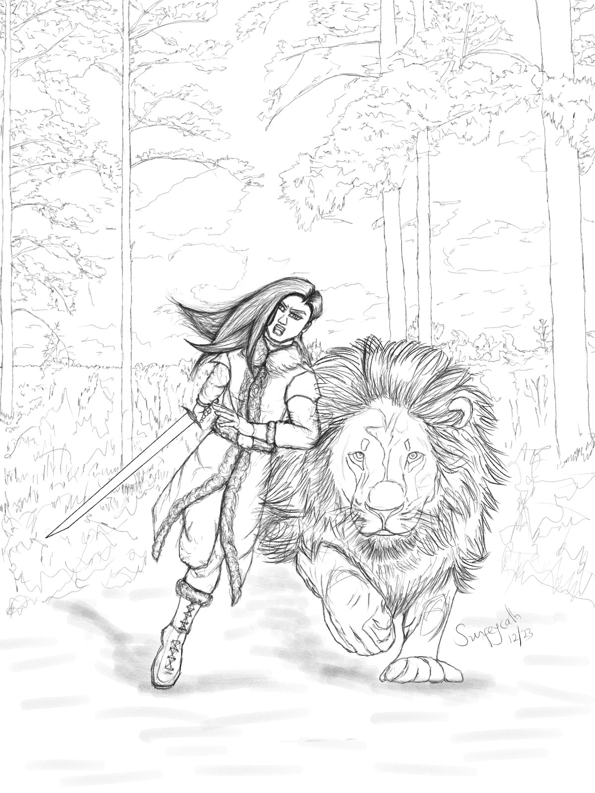 ArtStation - Ready to Fight (Line Art)