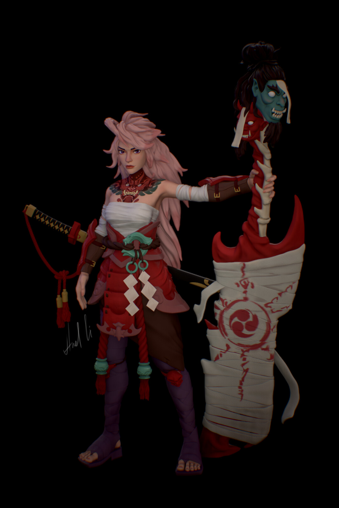 ArtStation - Samurai female