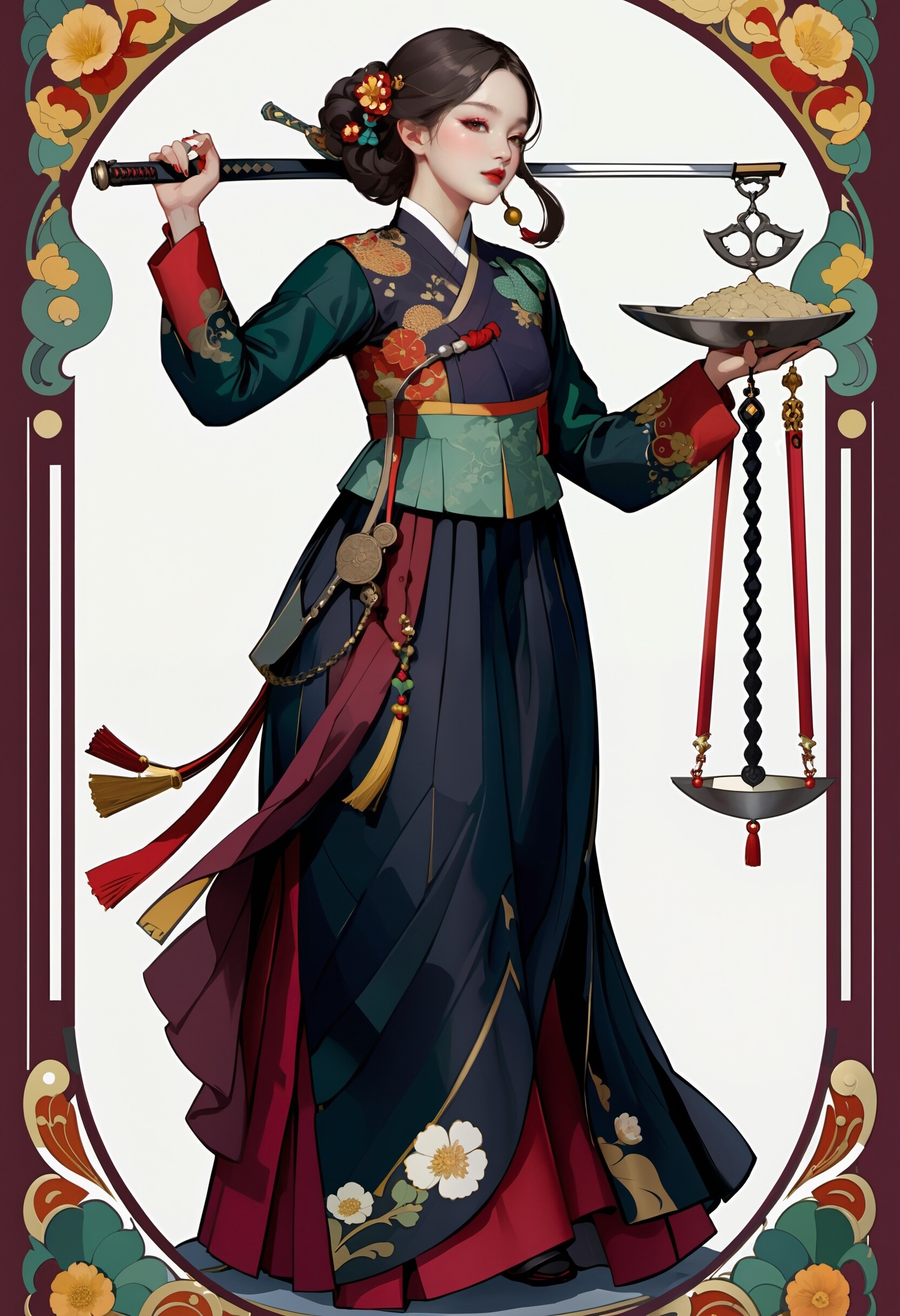 ArtStation - Hanbok - Justice in Tarot card