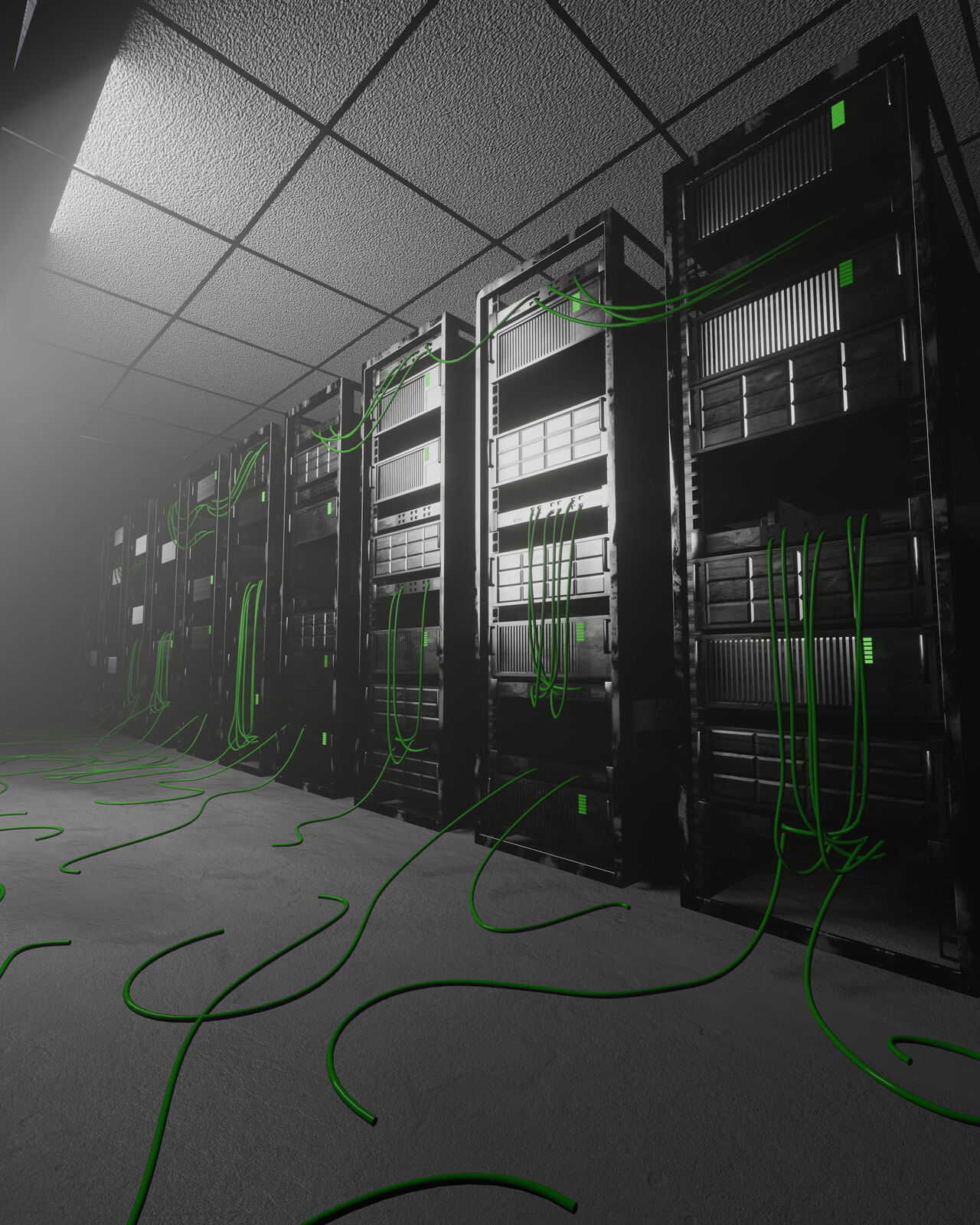 Thomas Potter - Attack on the Server Rack - Blender Environment