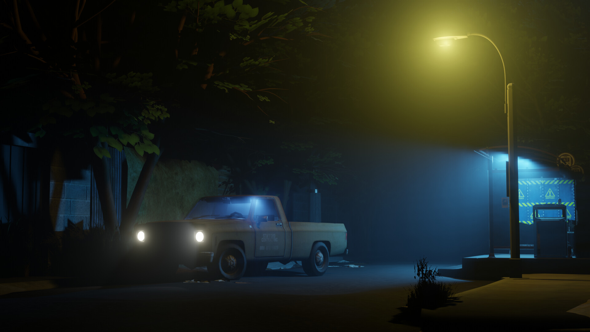 ArtStation - Cinematic 3d Night Scene