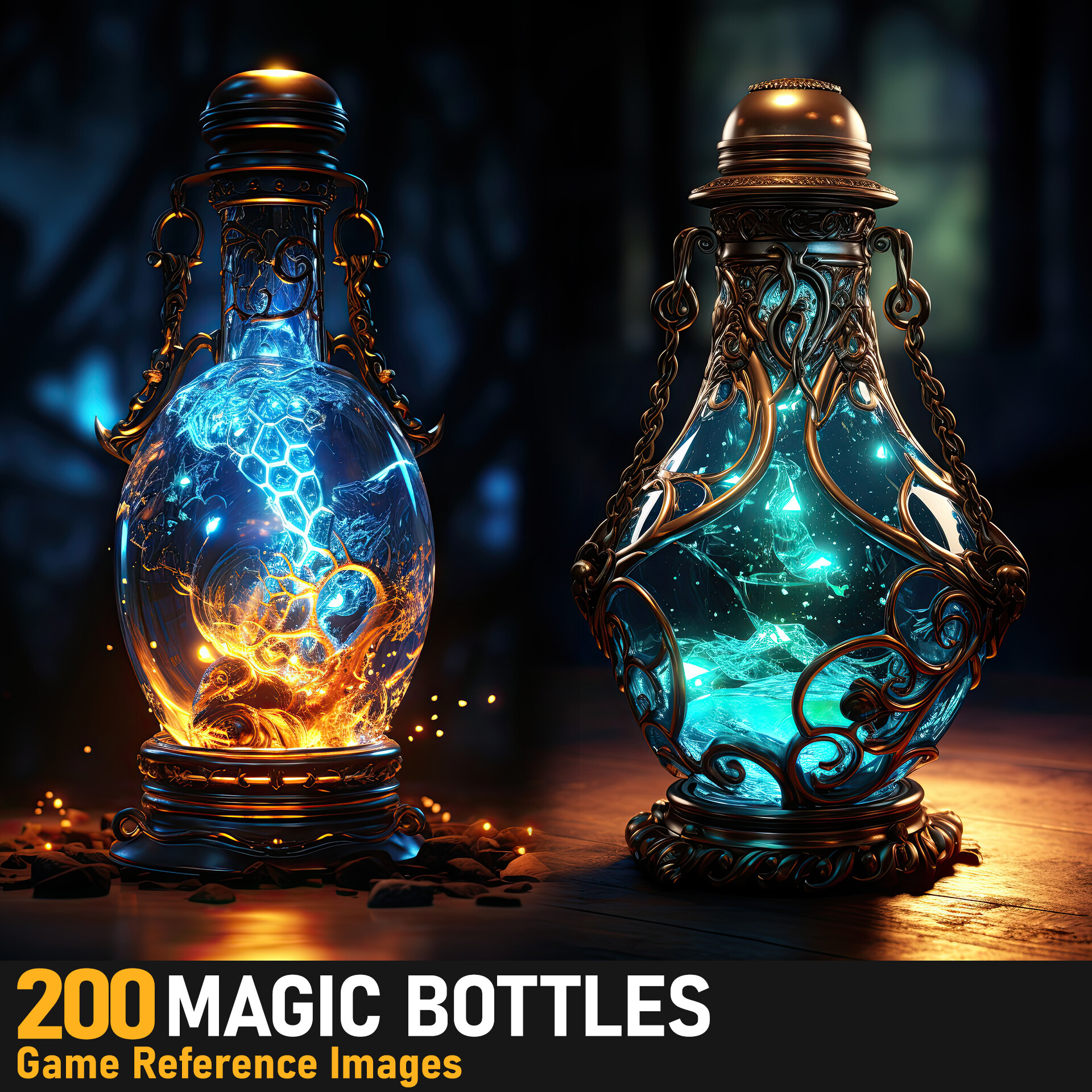 ArtStation - Magic Bottles|4K Reference Images