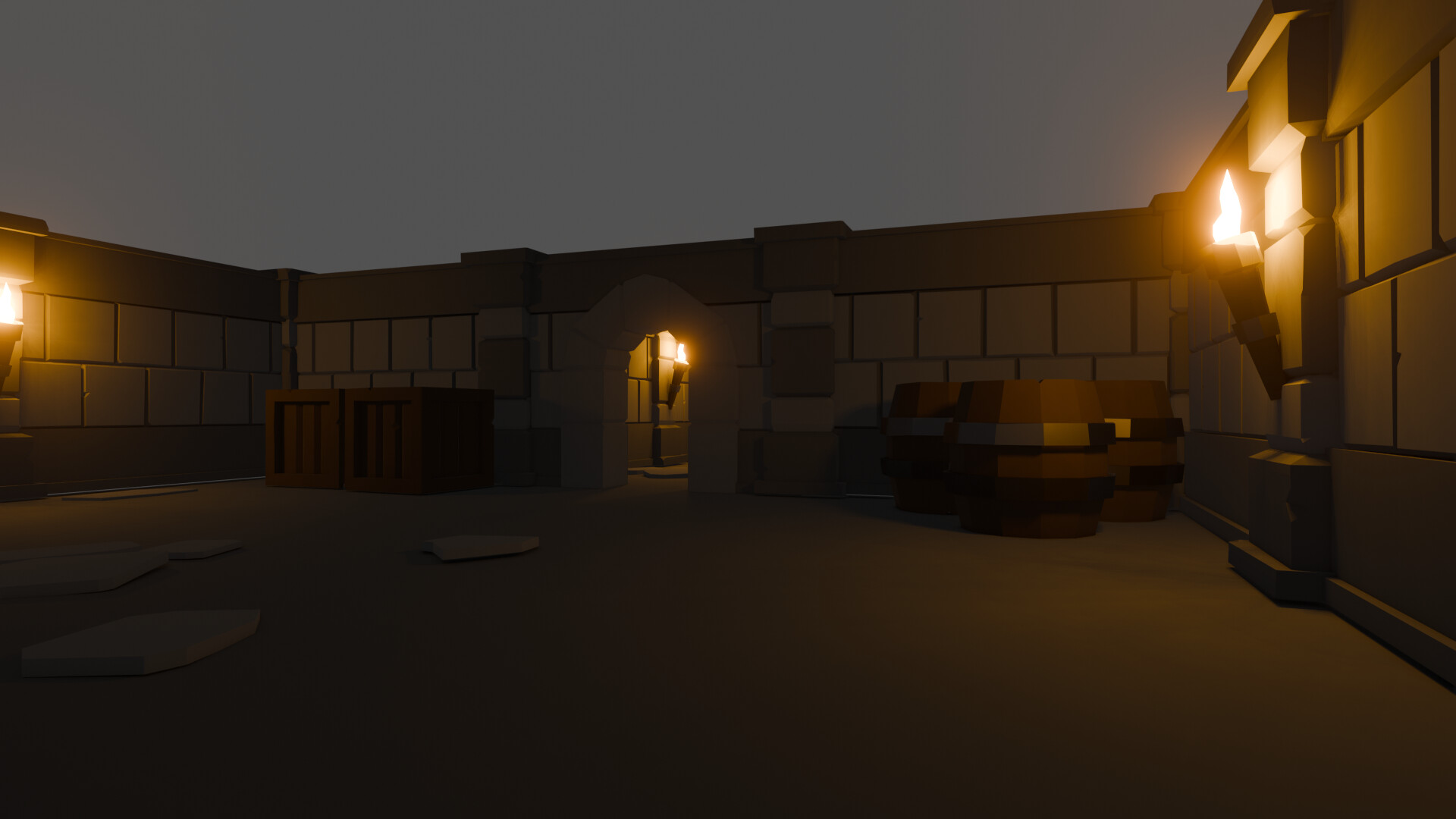ArtStation - Low Poly Modular Dungeon Assets