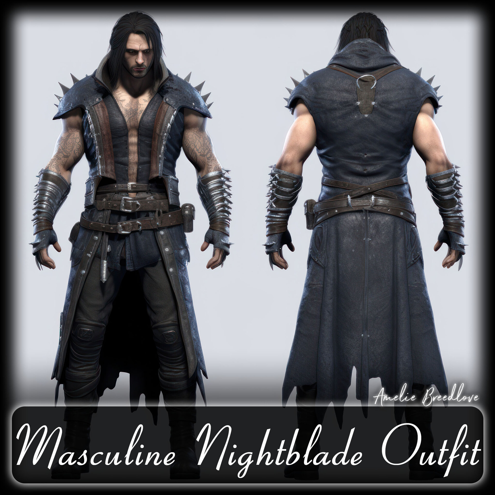 ArtStation - 200 Masculine Nightblade Outfit Reference Pack | 4K | v.231