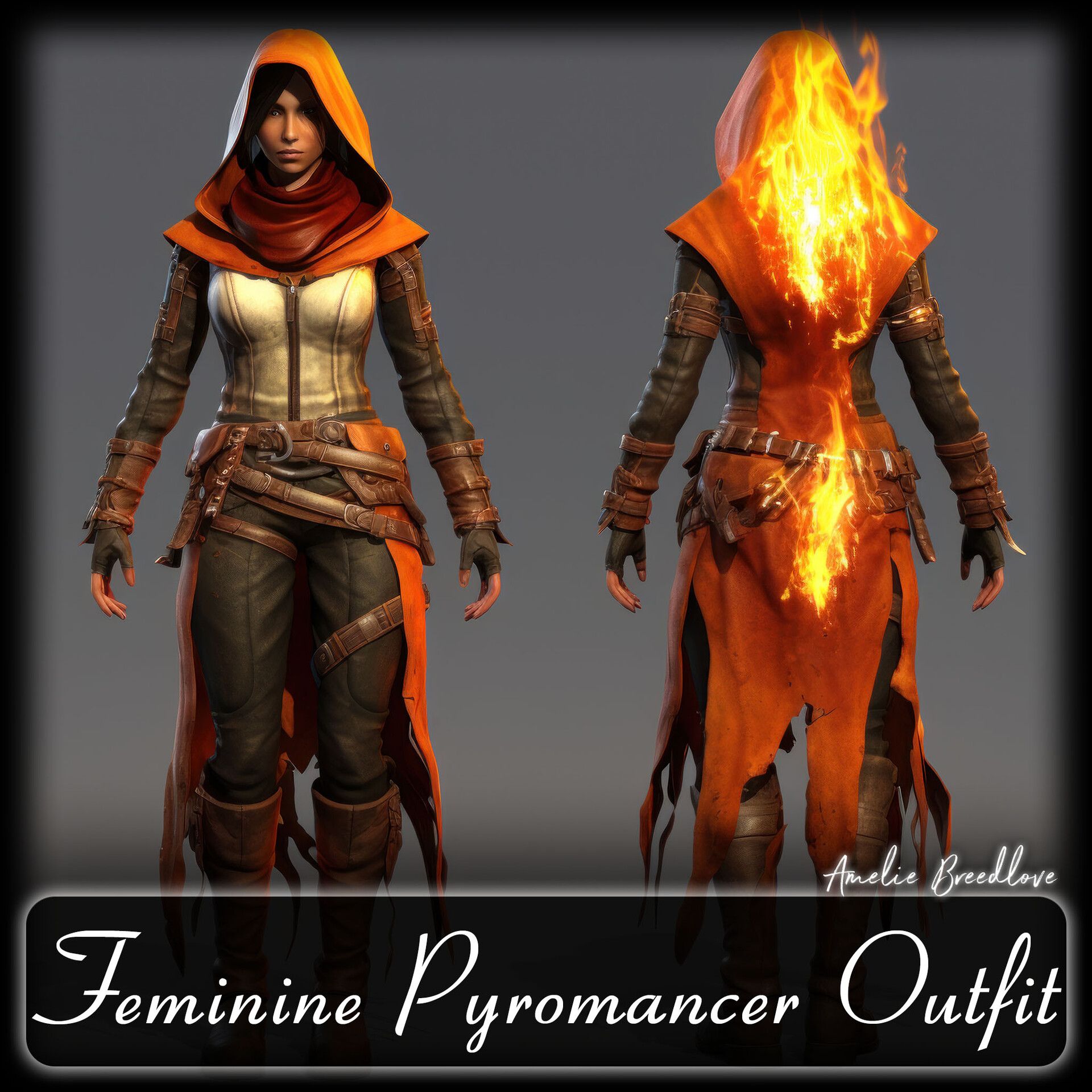 ArtStation - 200 Feminine Pyromancer Outfit Reference Pack | 4K | v.234