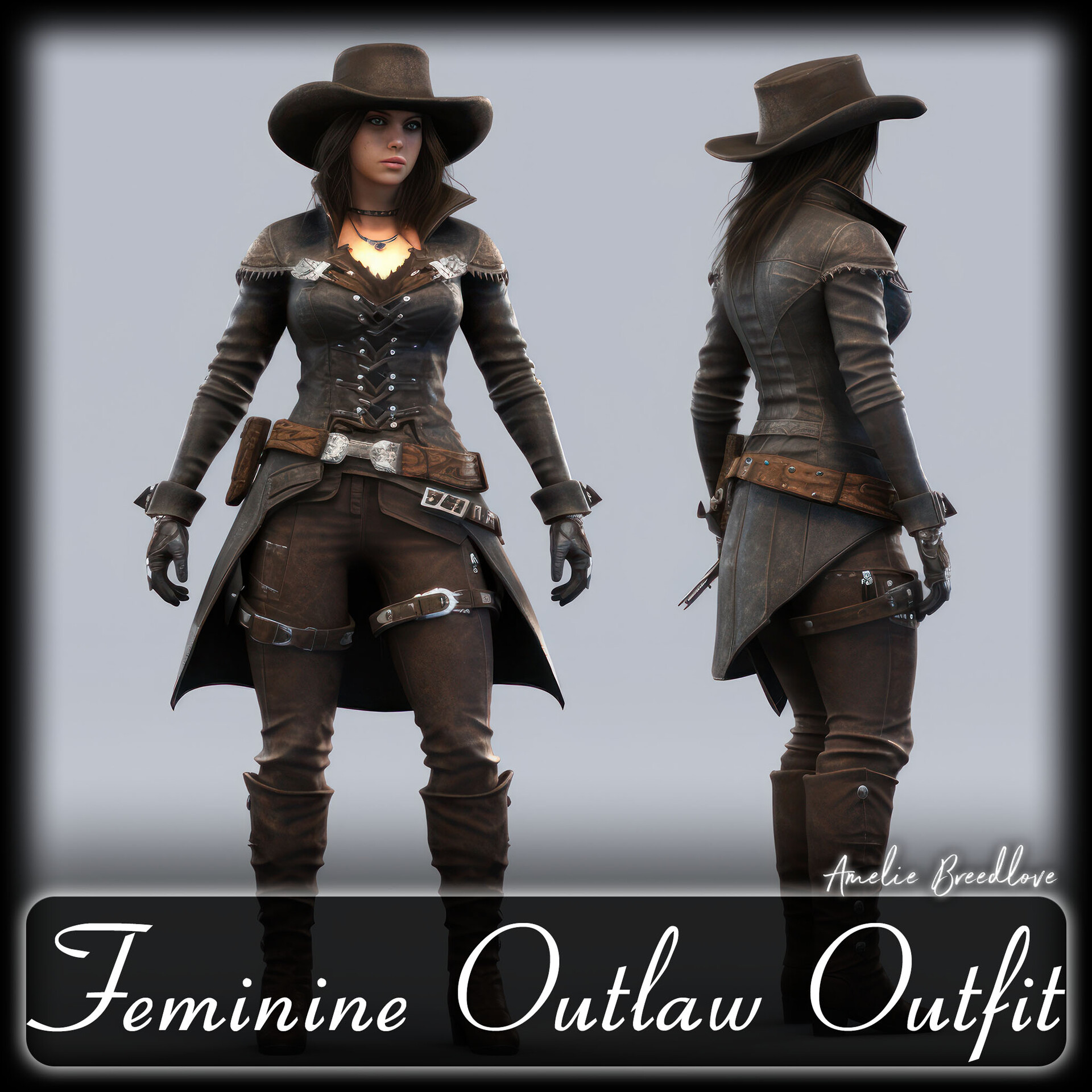 ArtStation - 200 Feminine Outlaw Outfit Reference Pack | 4K | v.242