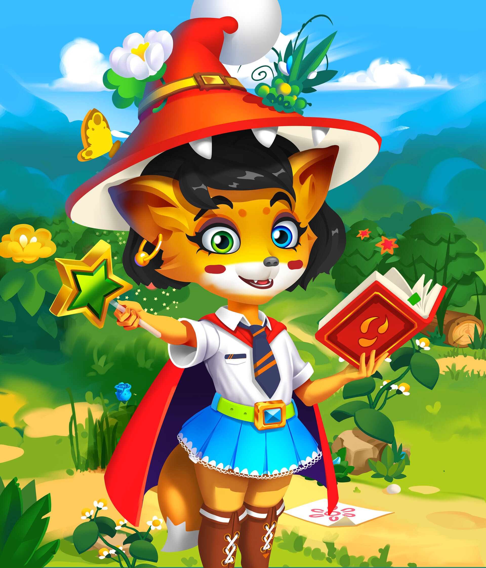 ArtStation - Game character fox wizard