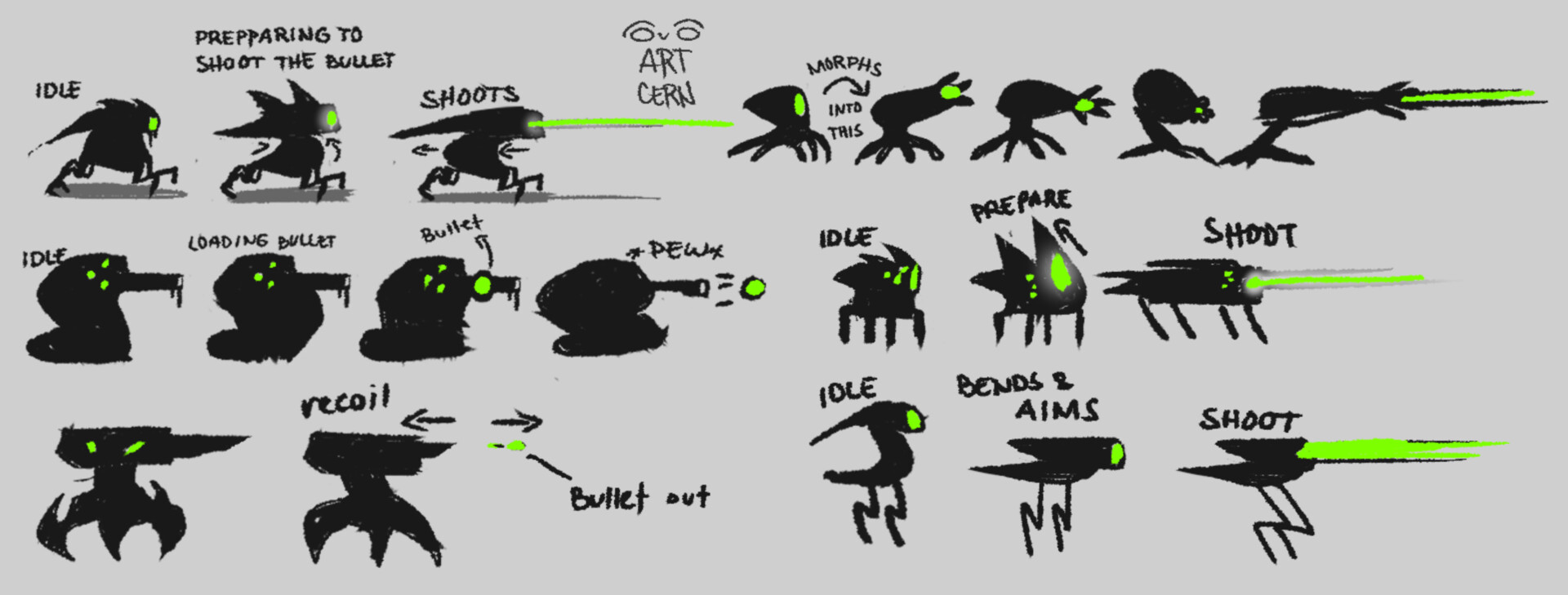 ArtStation - 2D Enemies for Video Game
